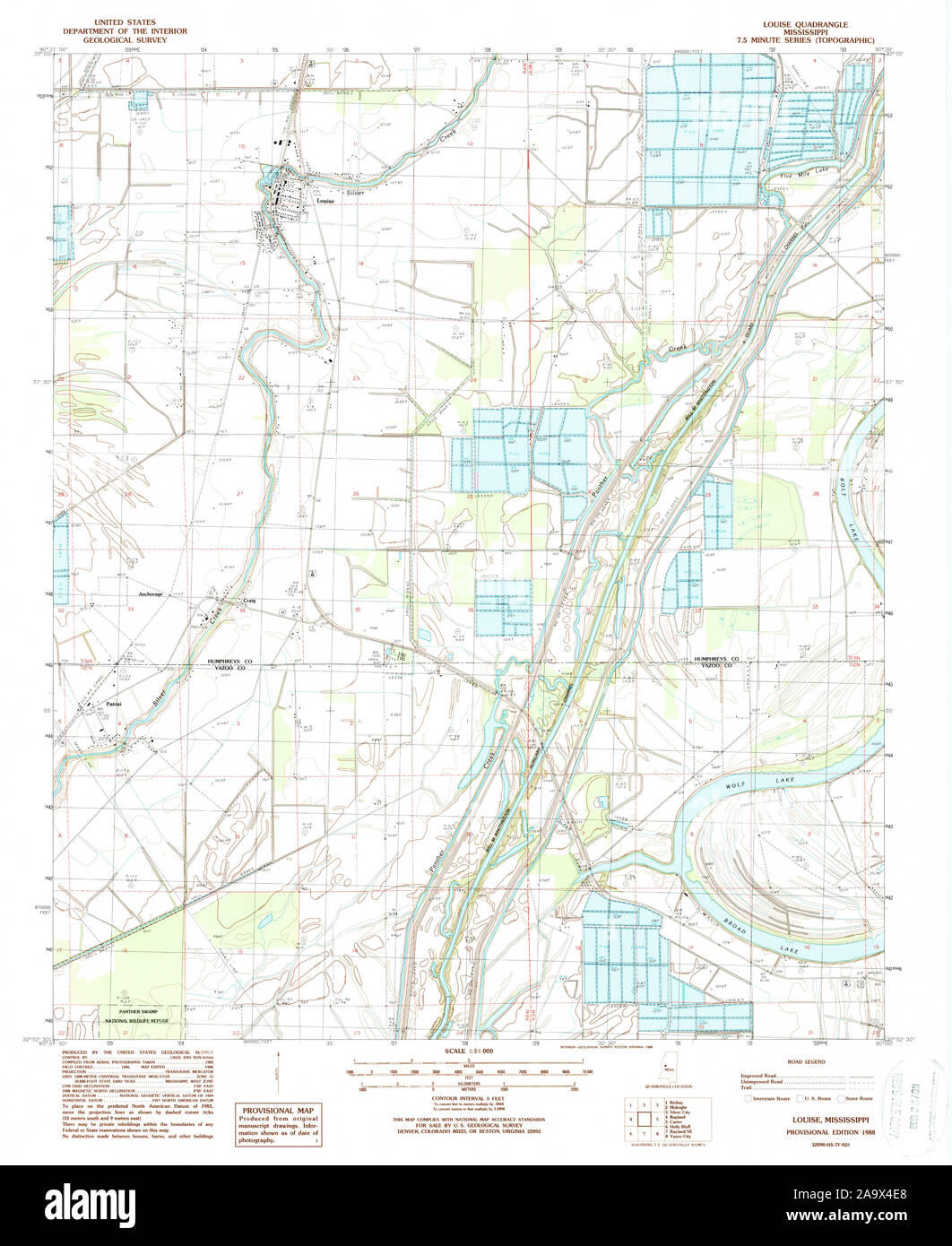 Map of louise mississippi hi-res stock photography and images - Alamy