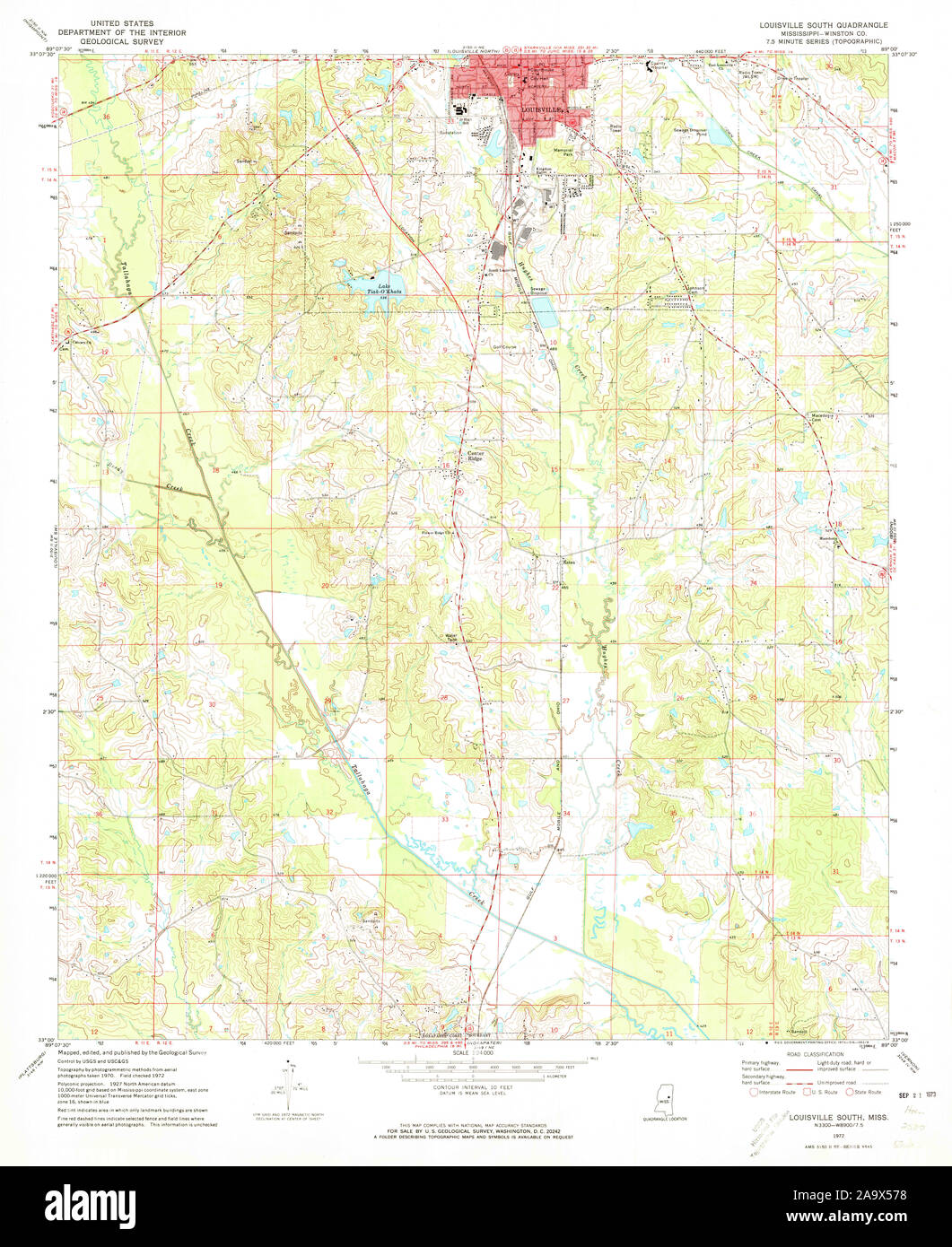 Map of louisville mississippi hi-res stock photography and images - Alamy