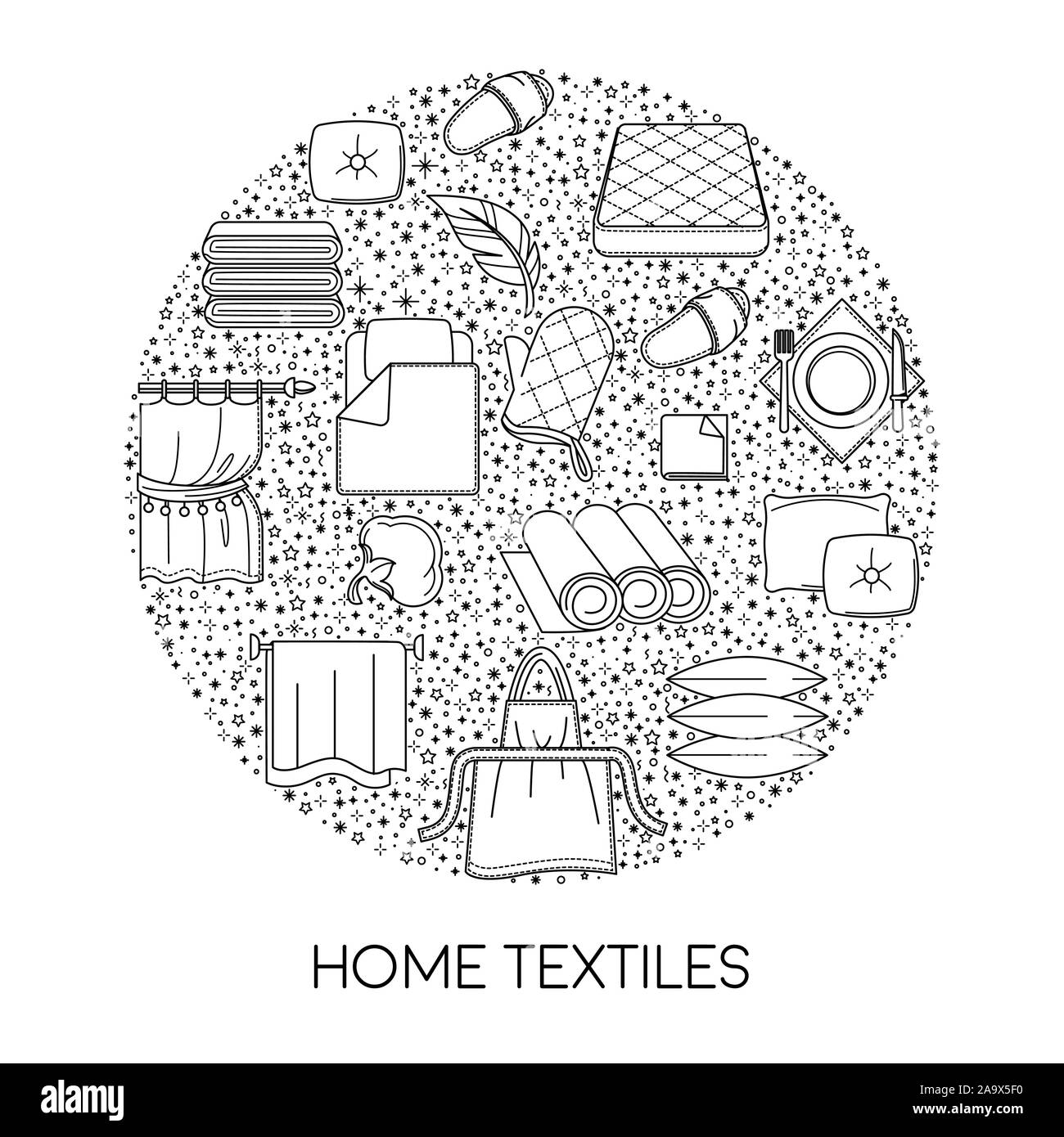 Home material icon outline Black and White Stock Photos & Images - Alamy
