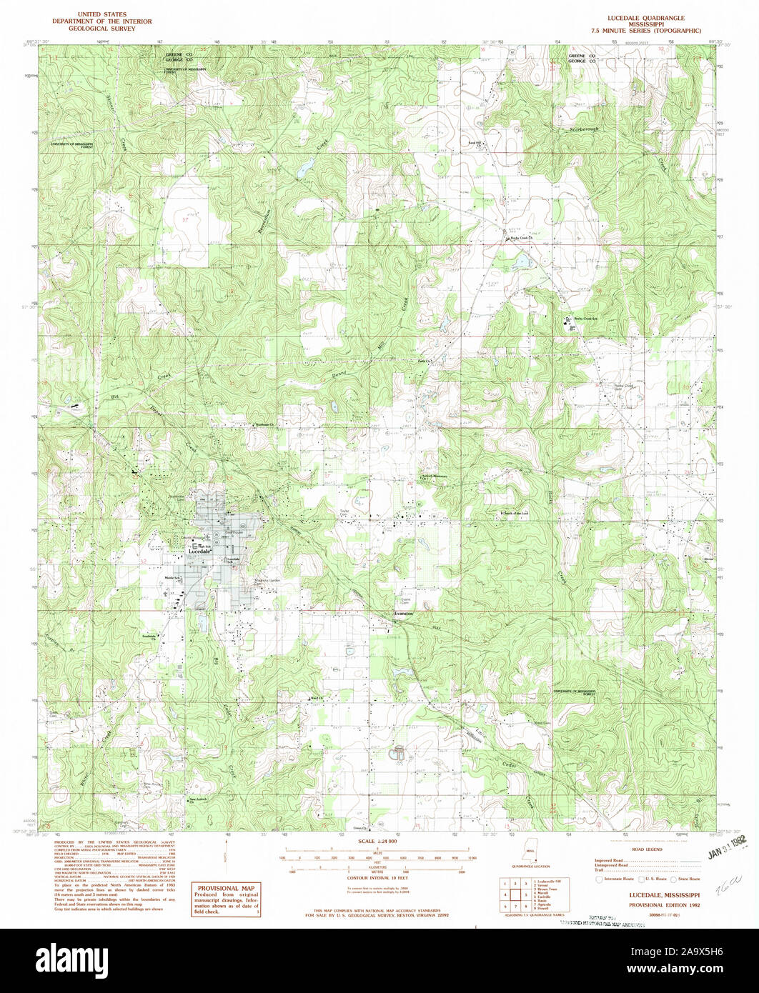 Map of lucedale hi-res stock photography and images - Alamy