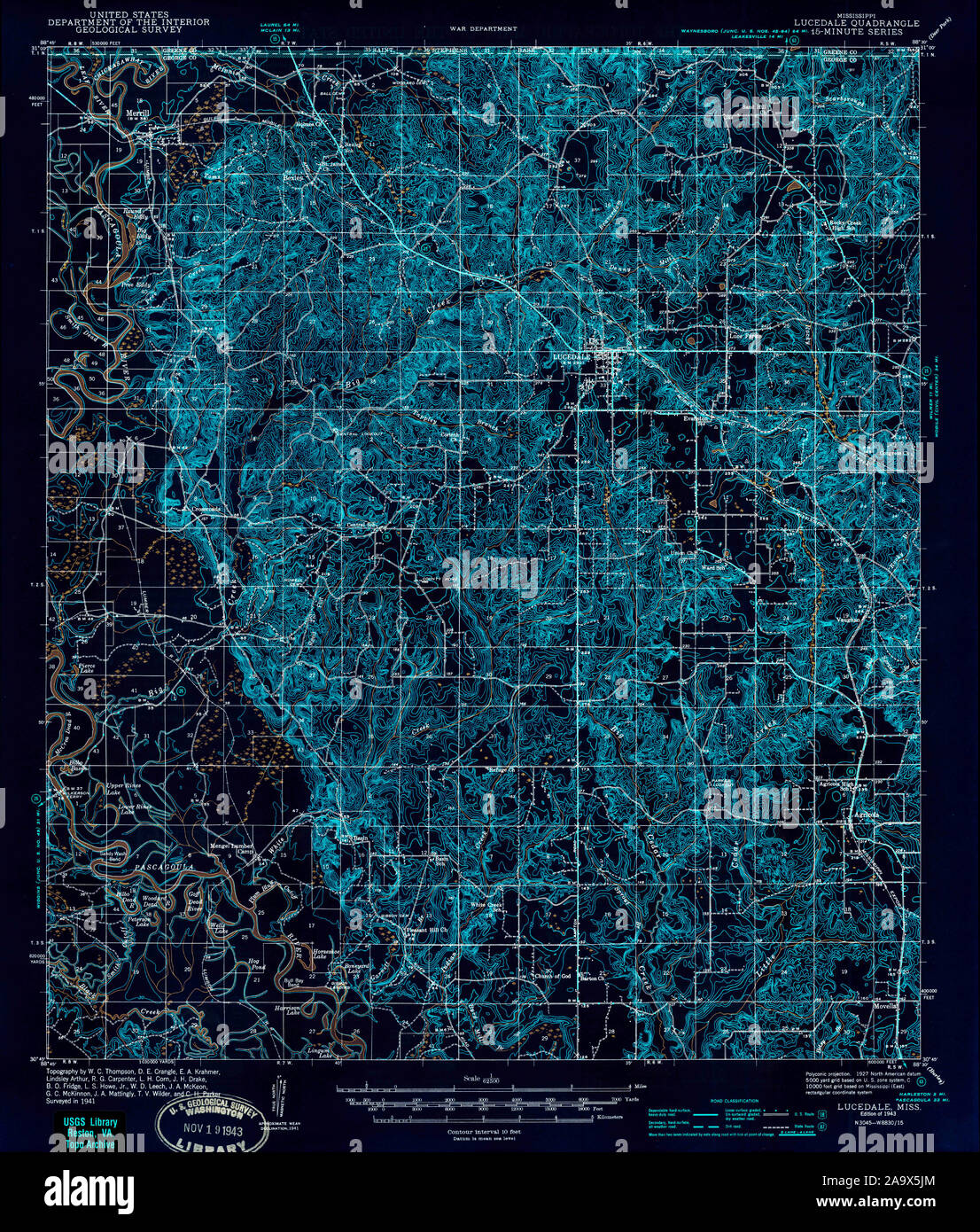 Map of lucedale hi-res stock photography and images - Alamy
