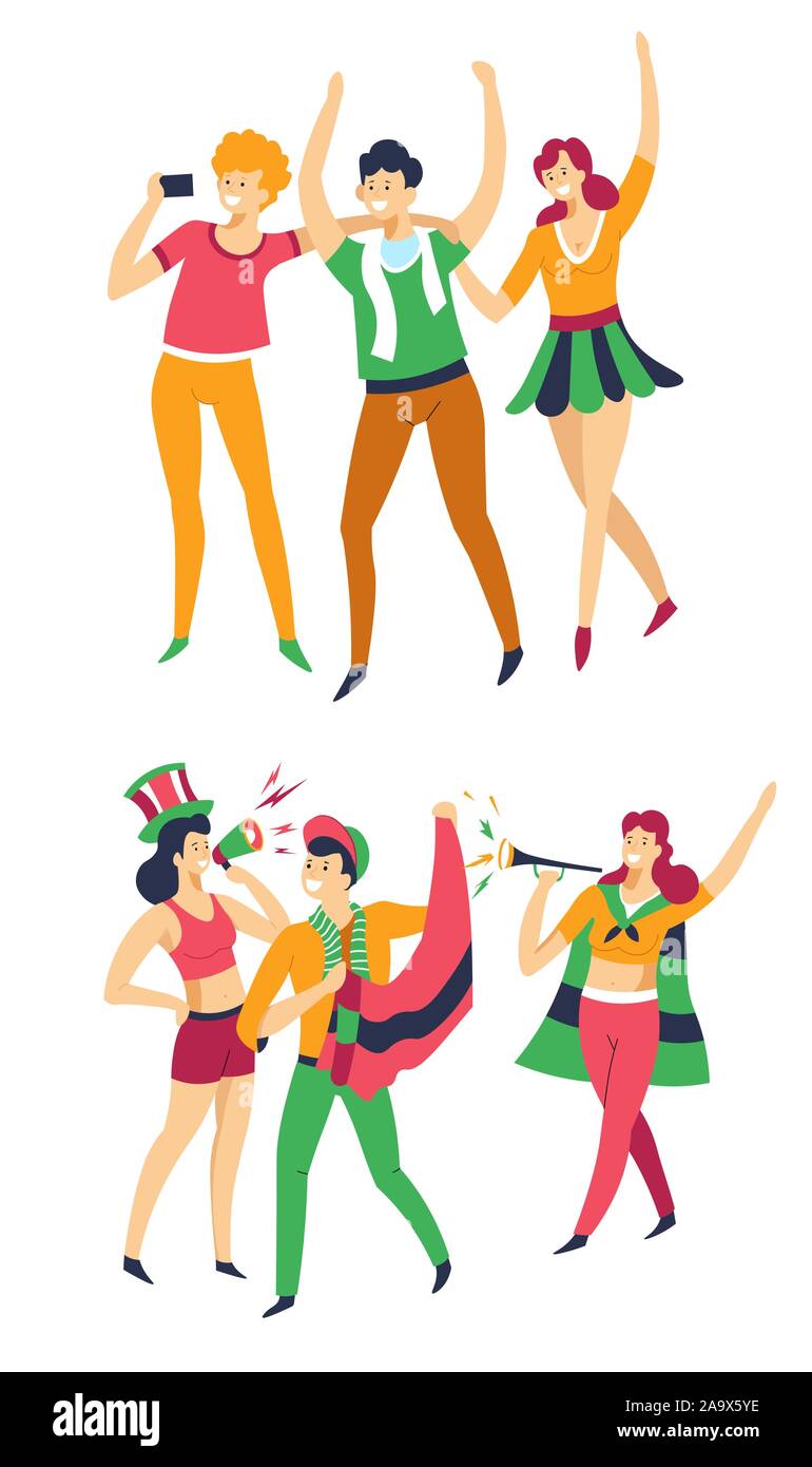 Fans flags Cut Out Stock Images & Pictures - Alamy