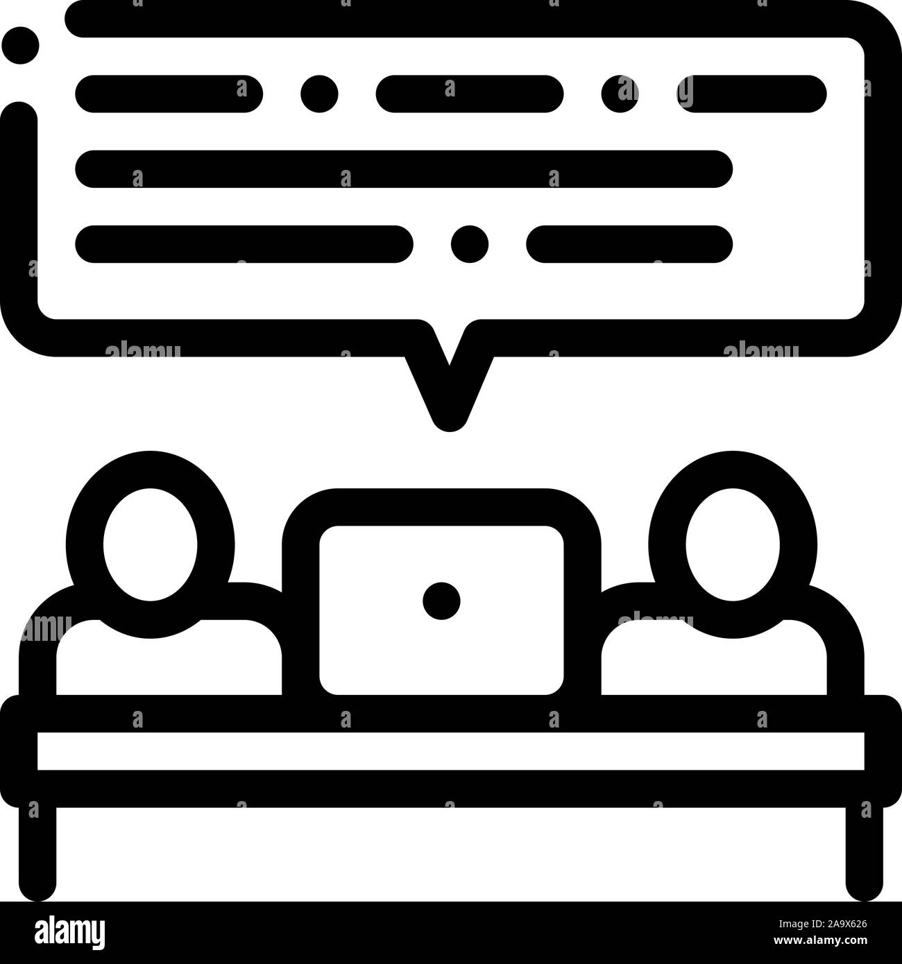 Business People Conversation Icon Vector Outline Illustration Stock ...