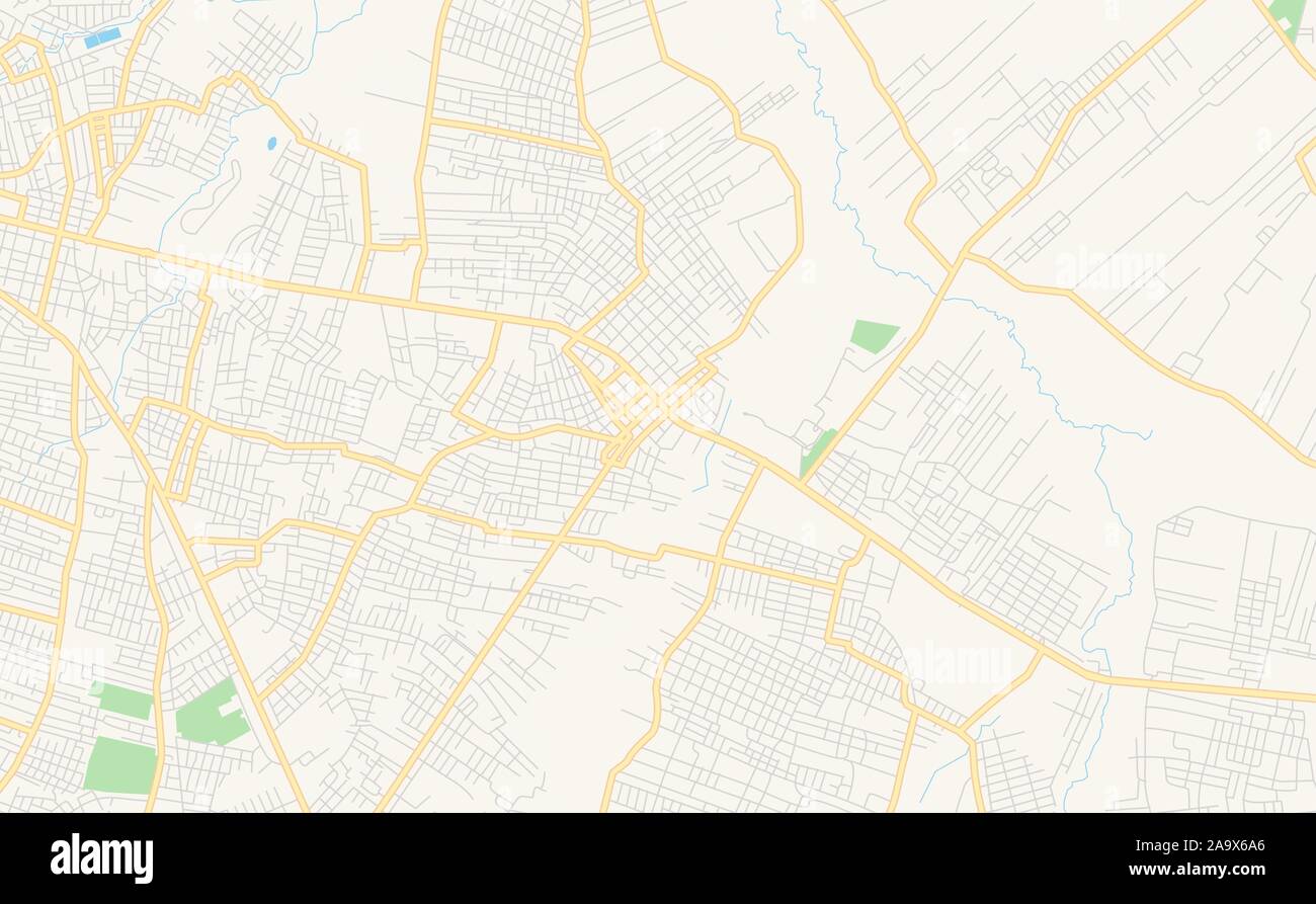 Printable street map of Capiata, Paraguay. Map template for business ...