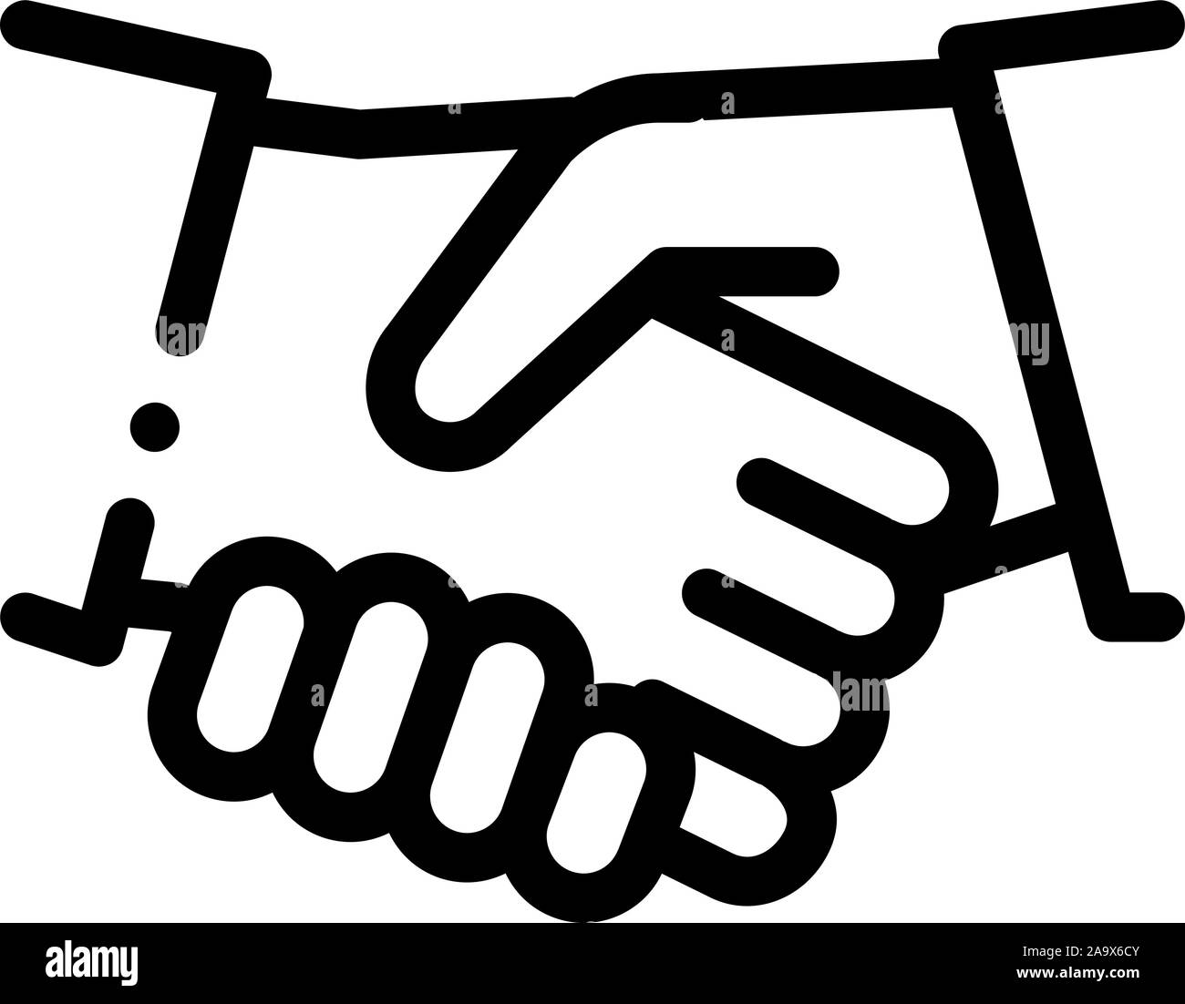 Handshake Icon Vector Outline Illustration Stock Vector Image & Art - Alamy