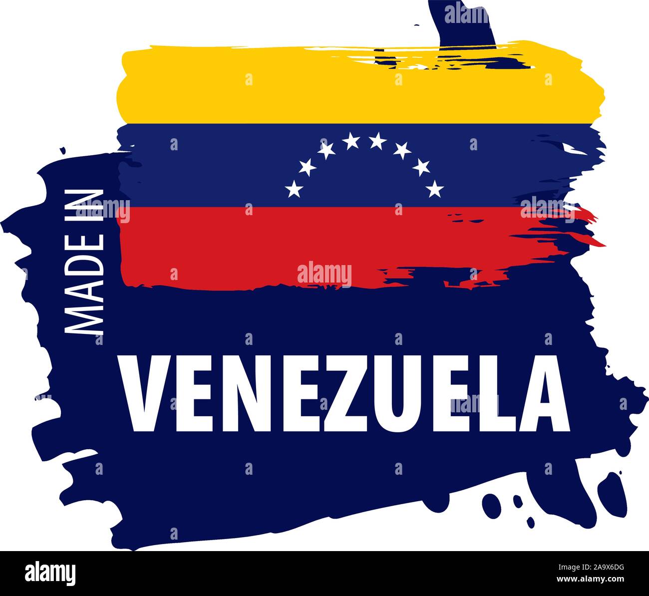 Venezuela flag, vector illustration on a white background Stock Vector ...