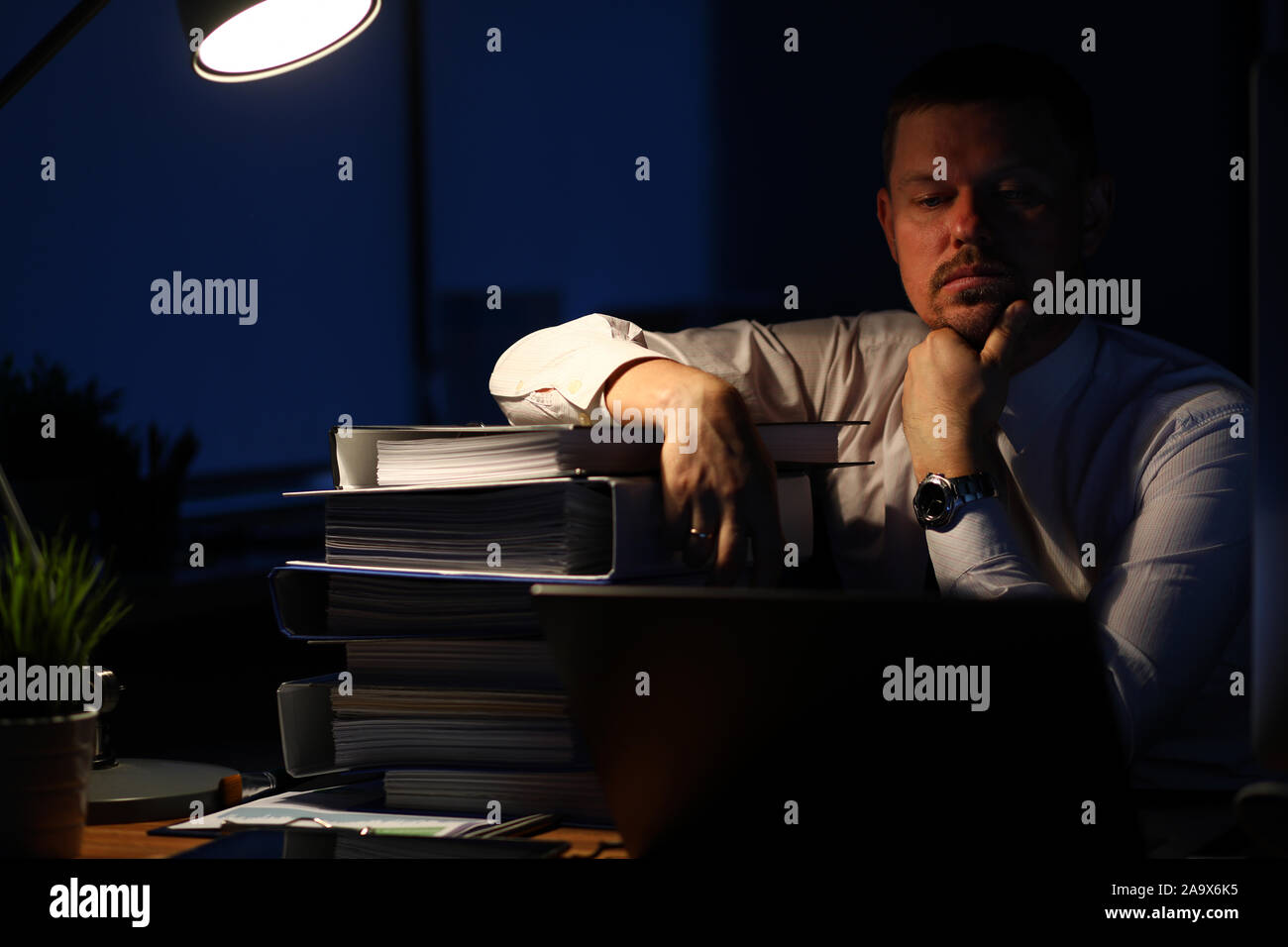 Relaxing office eyes closing hi-res stock photography and images - Alamy