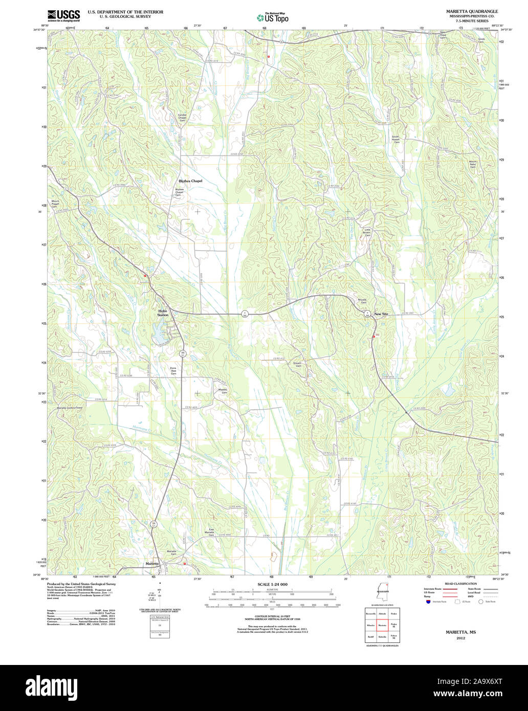Map of marietta hi-res stock photography and images - Alamy