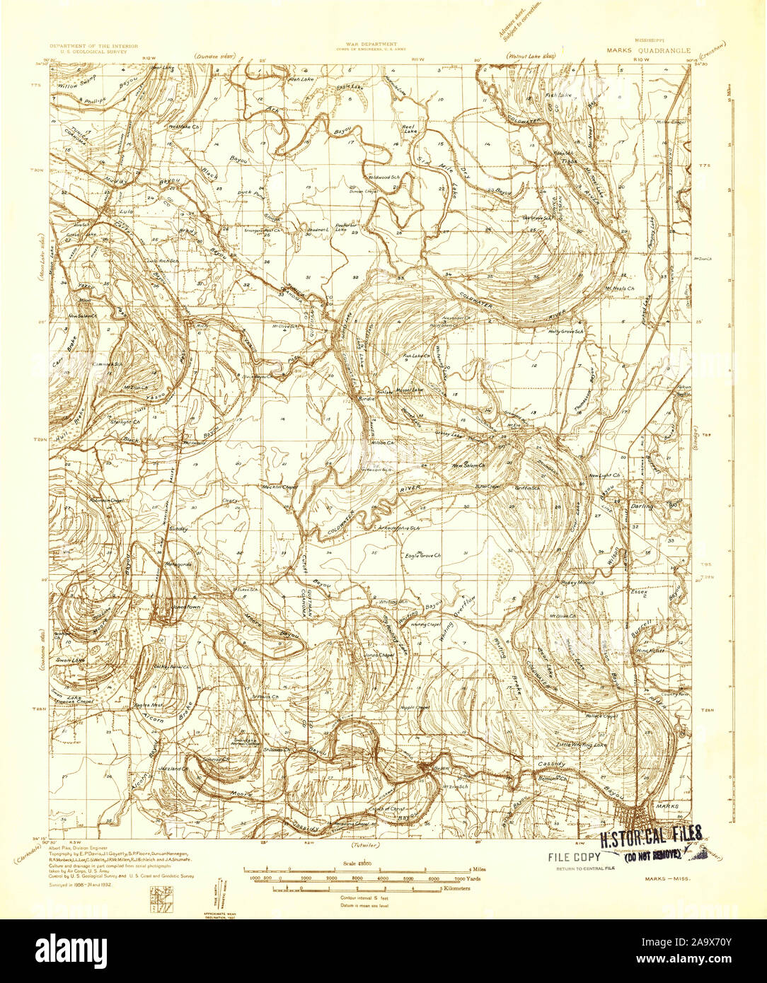 Map of marks mississippi hi-res stock photography and images - Alamy