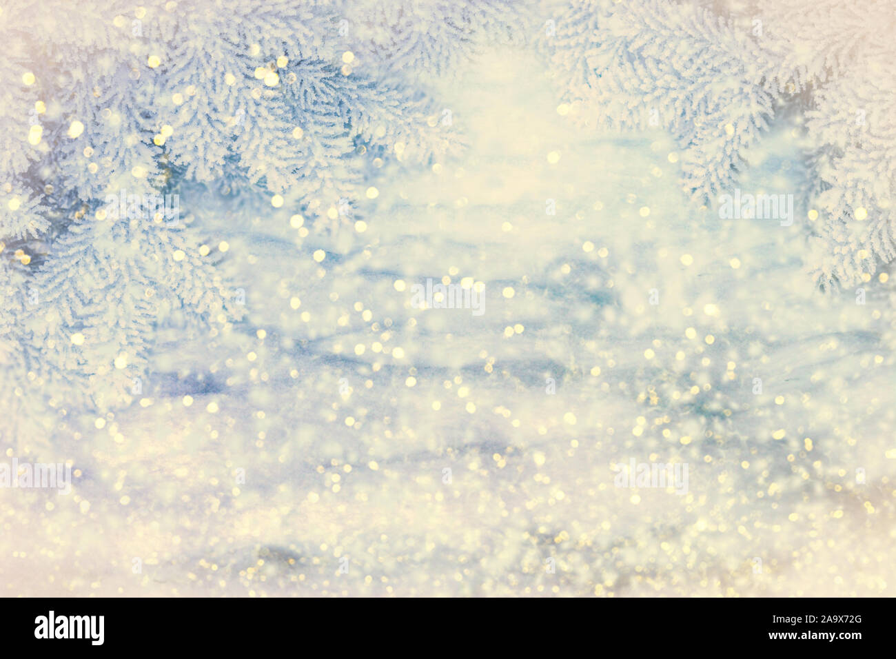 Snowflakes falling glittering shiny snowfall hi-res stock photography ...