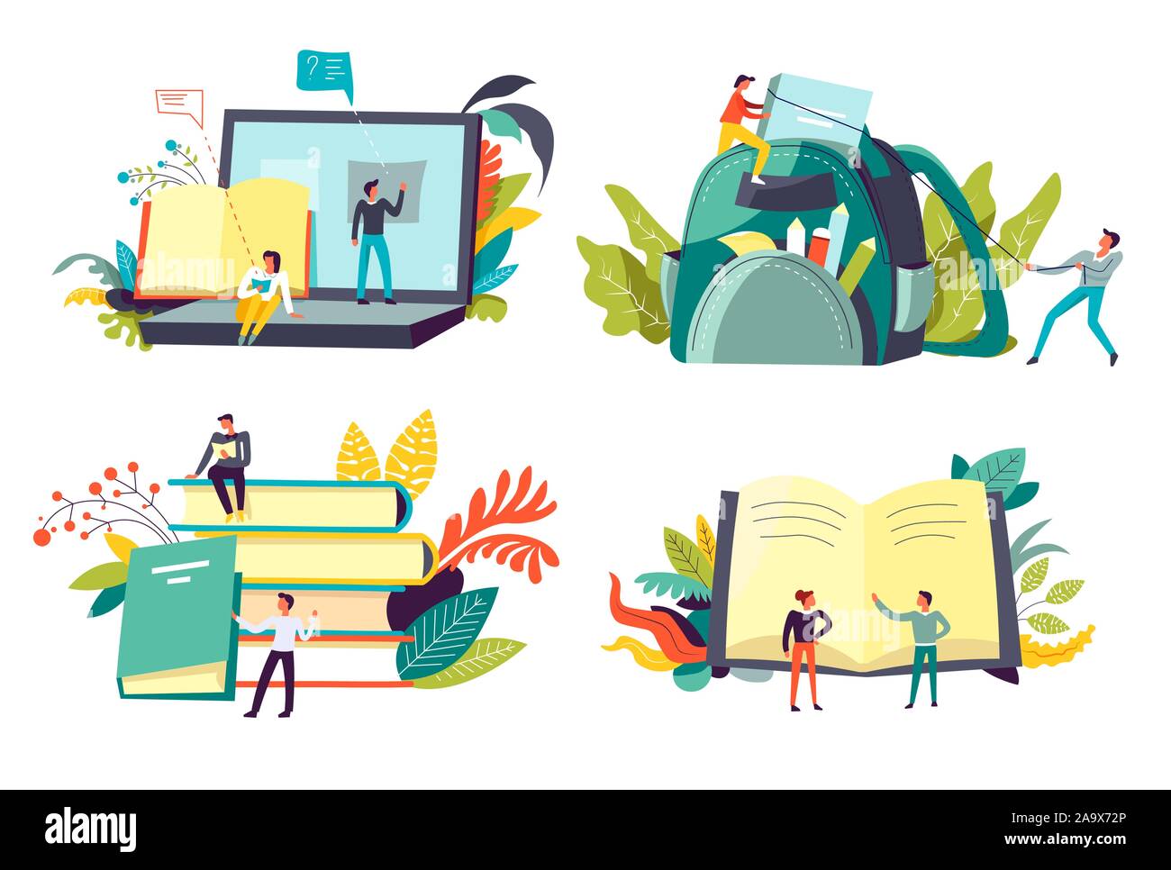 High school students laptop classroom Stock Vector Images - Alamy