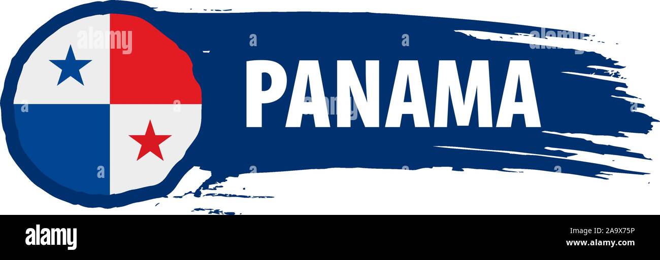 Panama flag, vector illustration on a white background Stock Vector ...