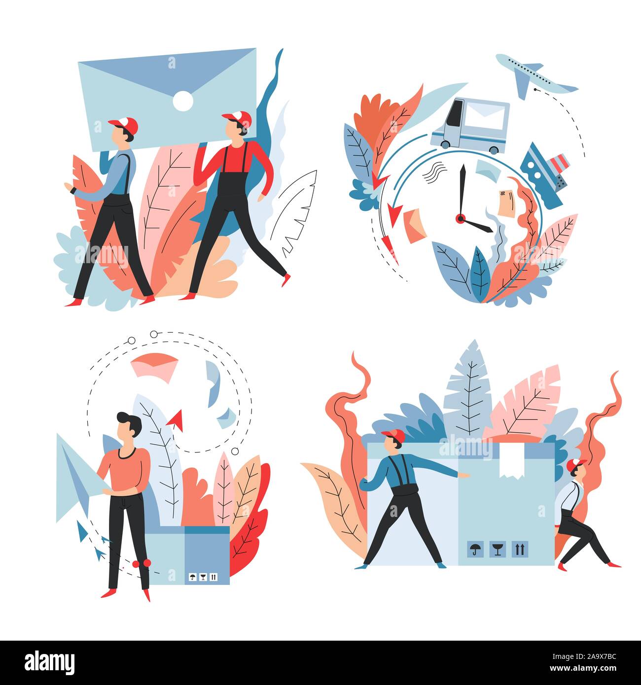 Air mail transportation Stock Vector Images - Alamy