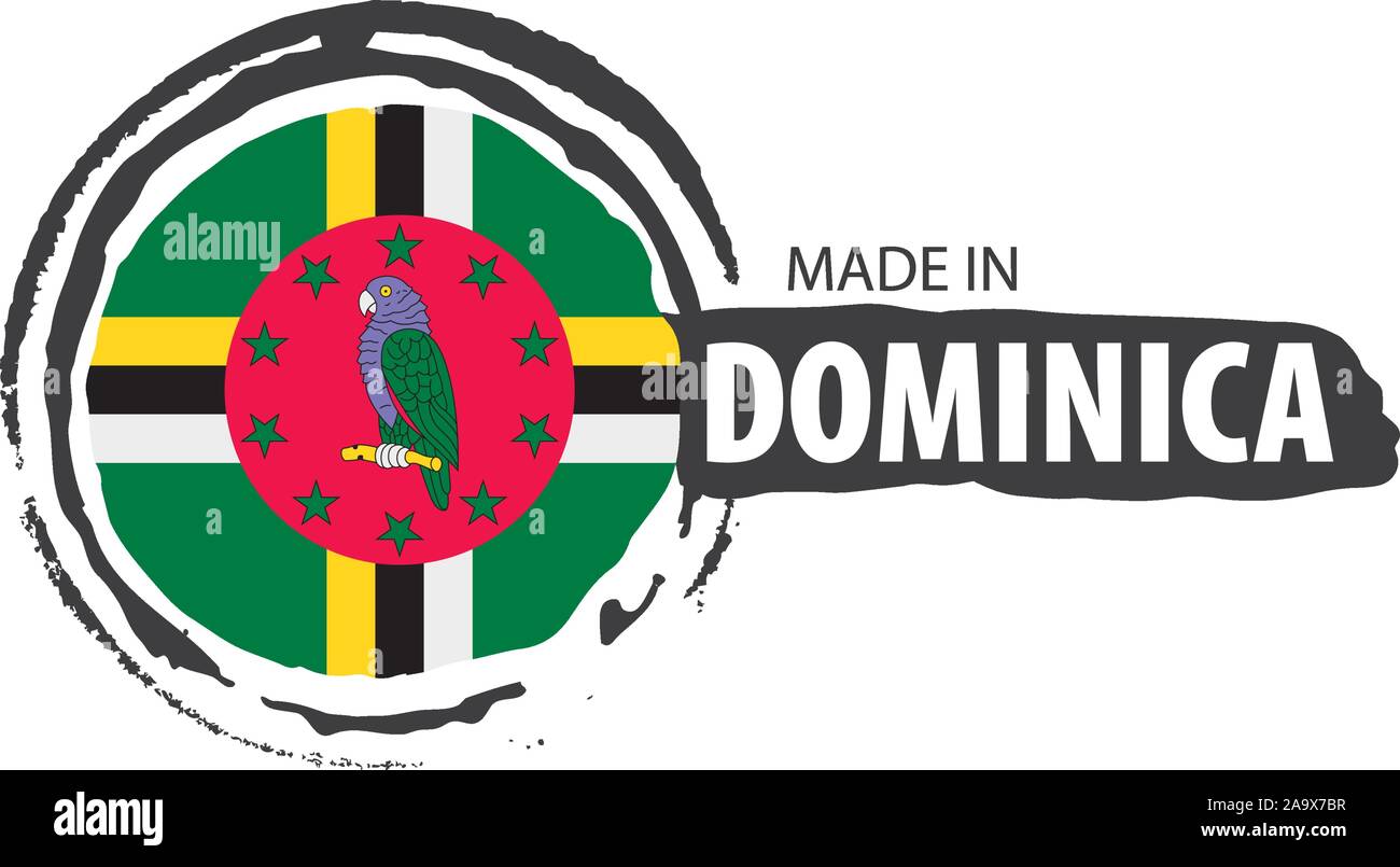 Dominica flag, vector illustration on a white background Stock Vector ...