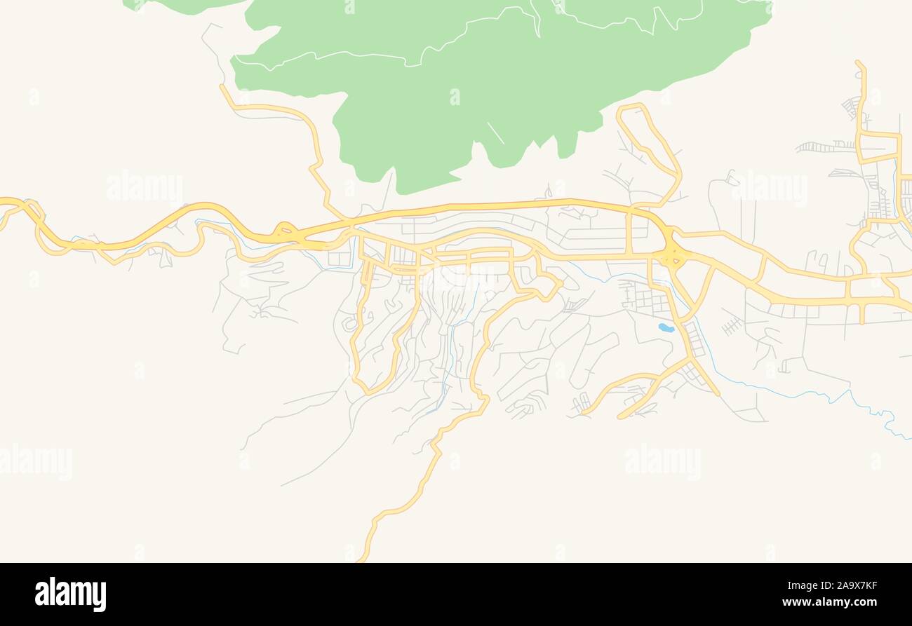 Printable street map of Guarenas, Venezuela. Map template for business ...