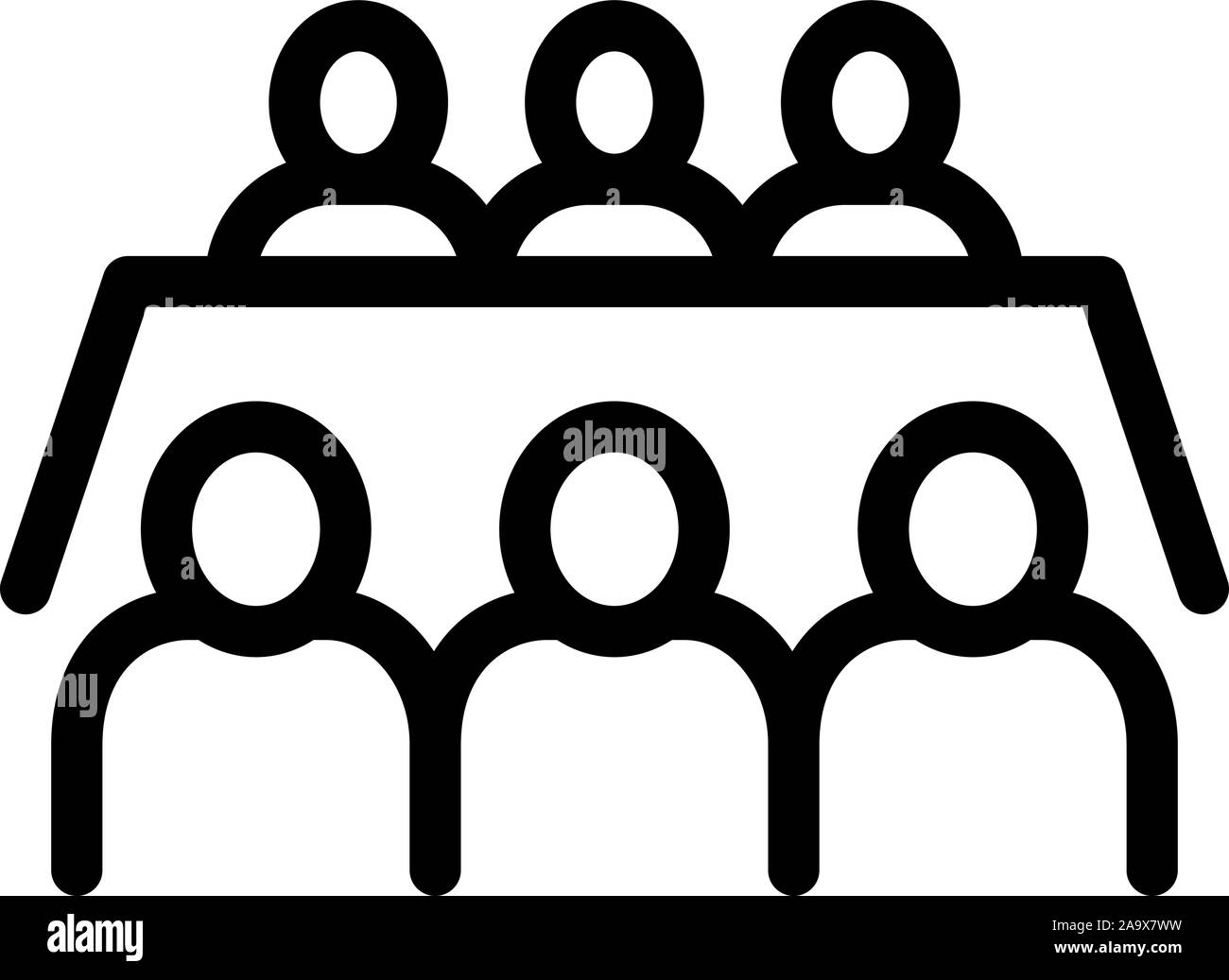 Business Meeting Icon Vector Outline Illustration Stock Vector Image ...