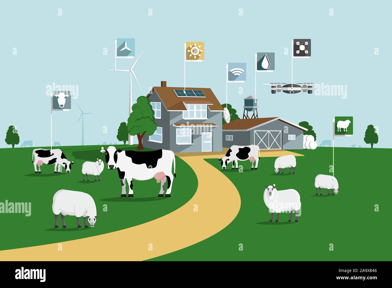 Energy digitalization Stock Vector Images - Alamy