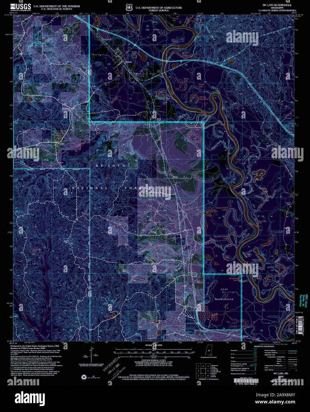 Mclain mississippi map hi-res stock photography and images - Alamy