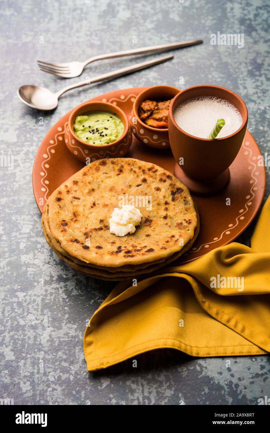 Aloo Paratha With Yogurt
