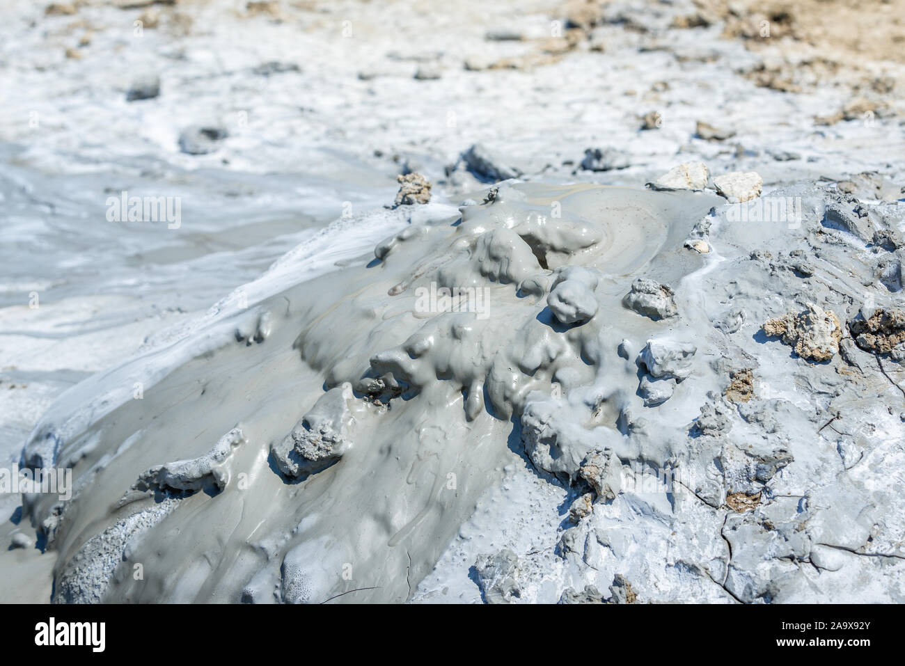 Fresh mud in Vulcanii Noroiosi Paclele Mari - Berca Mud Volcanoes ...