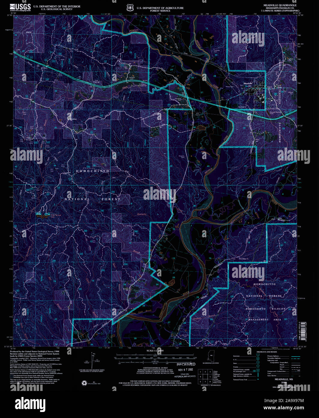 Meadville mississippi map hi-res stock photography and images - Alamy