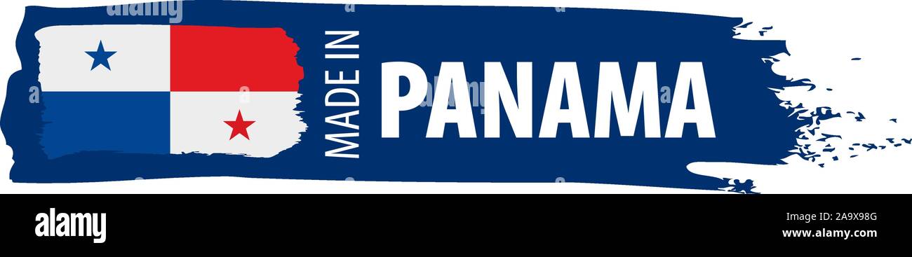 Panama flag, vector illustration on a white background Stock Vector ...