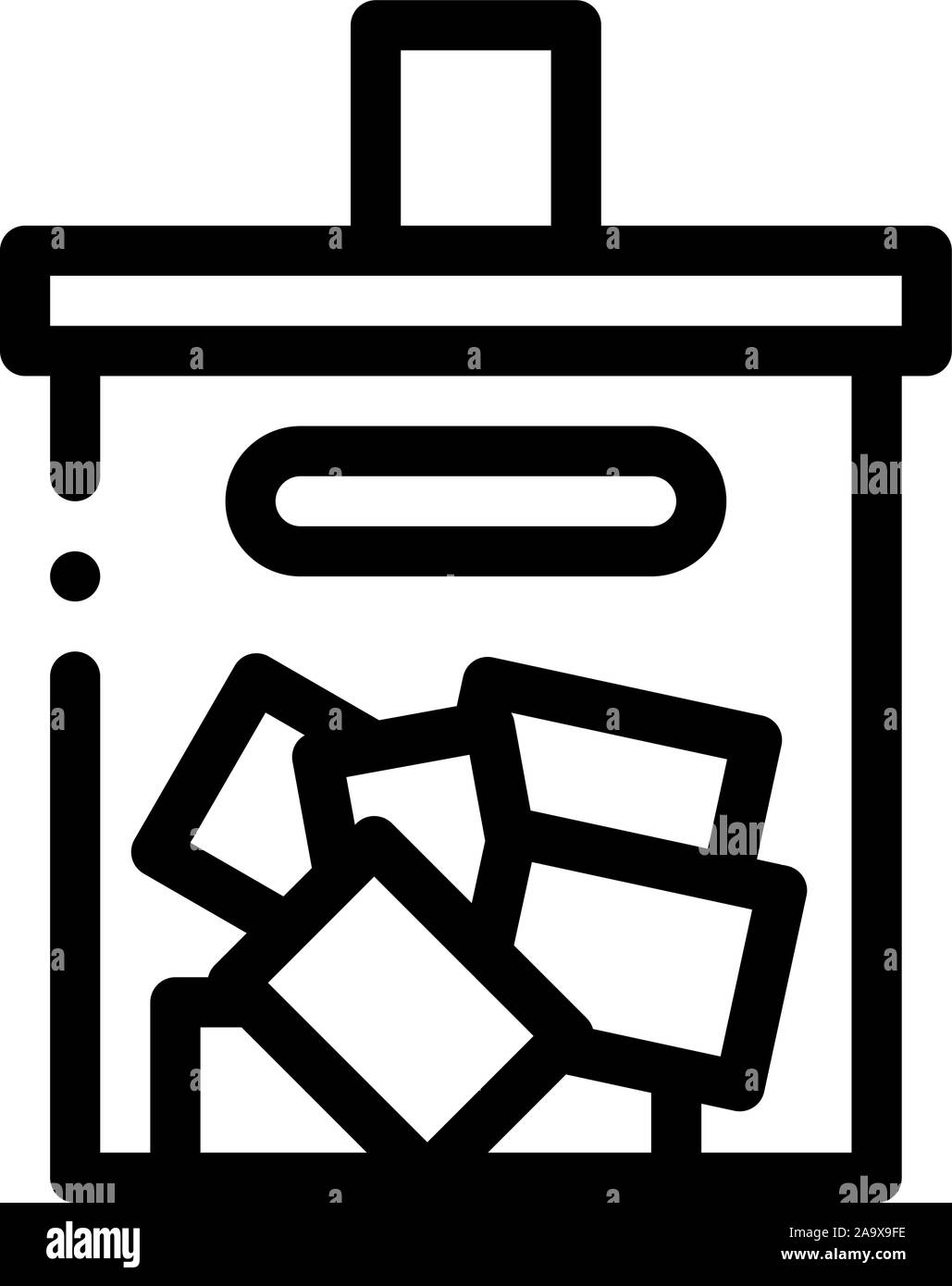 Ballot Box Icon Vector Outline Illustration Stock Vector Image & Art ...