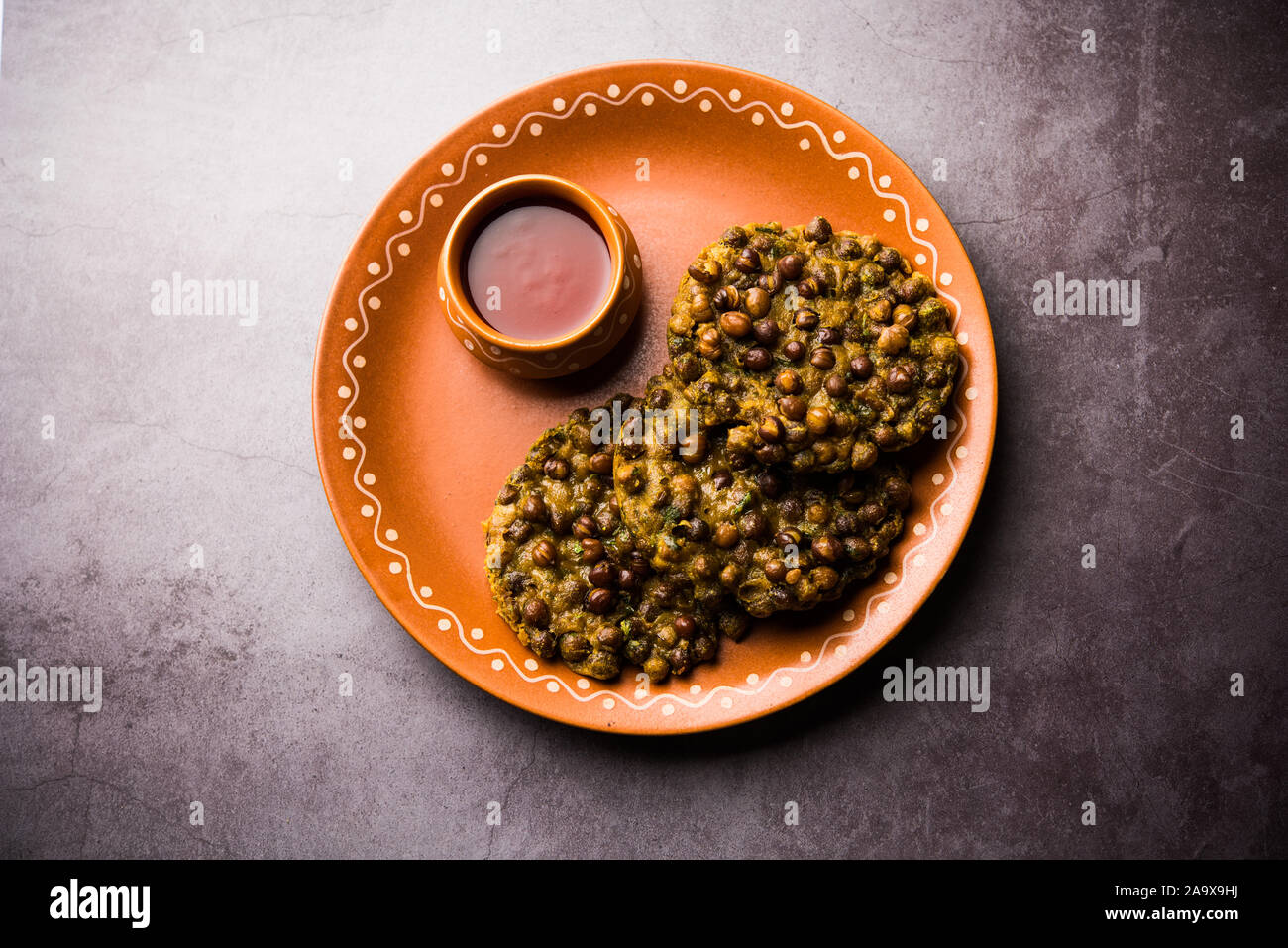 Chana Dal Bhabra / Babra served with tomato ketchup, popular food from ...