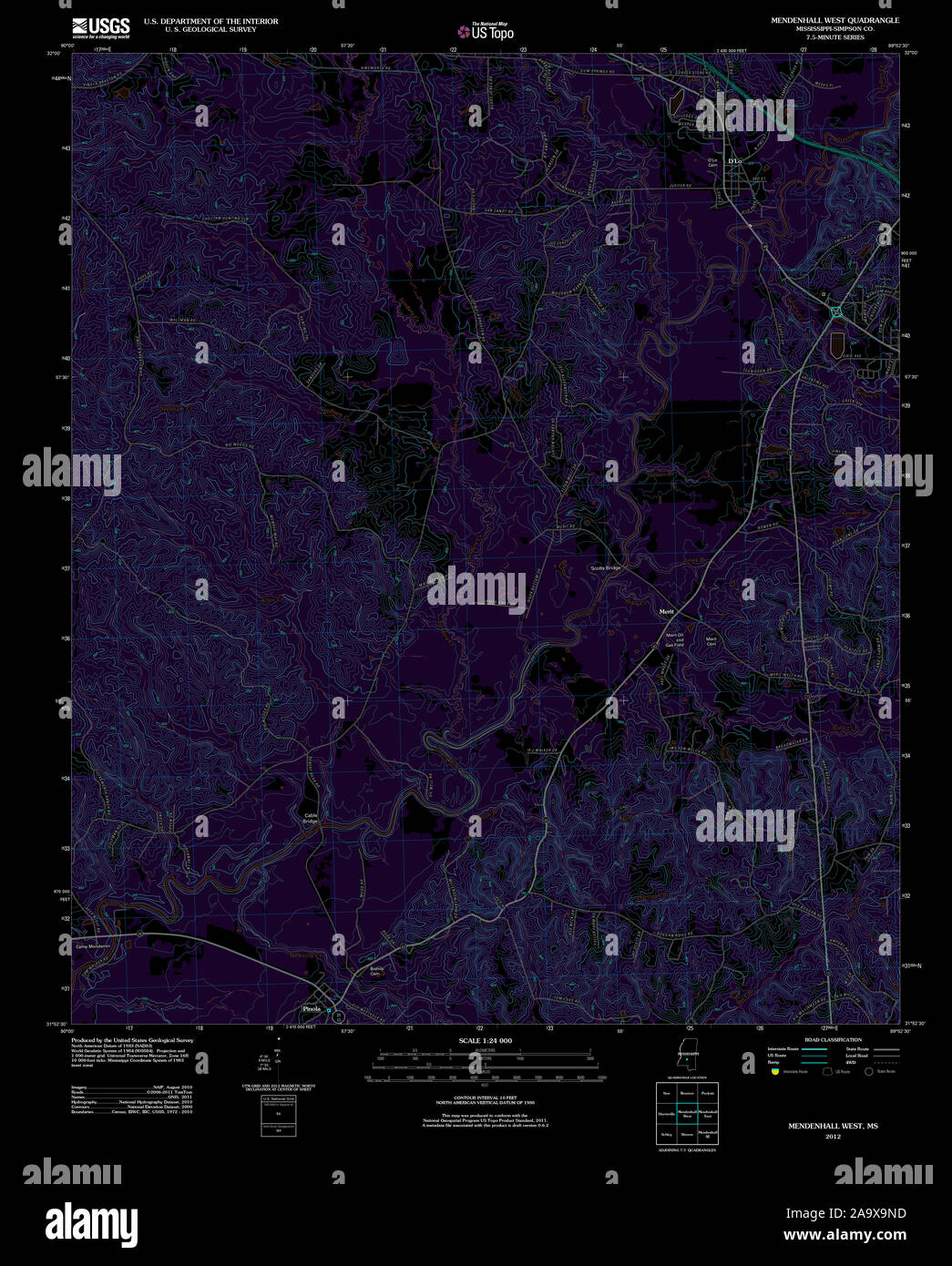 Map of mendenhall hi-res stock photography and images - Alamy