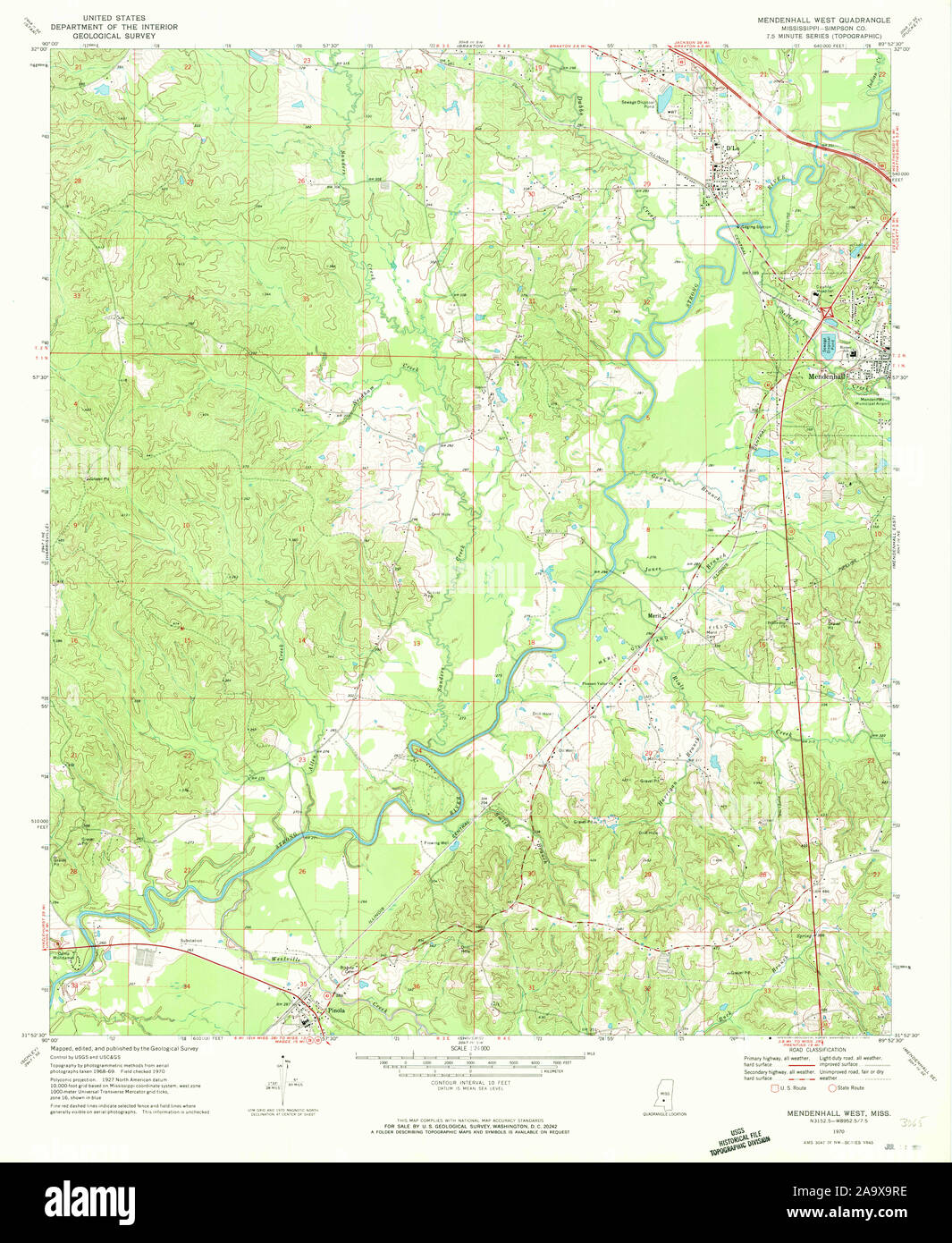 Map of mendenhall hi-res stock photography and images - Alamy