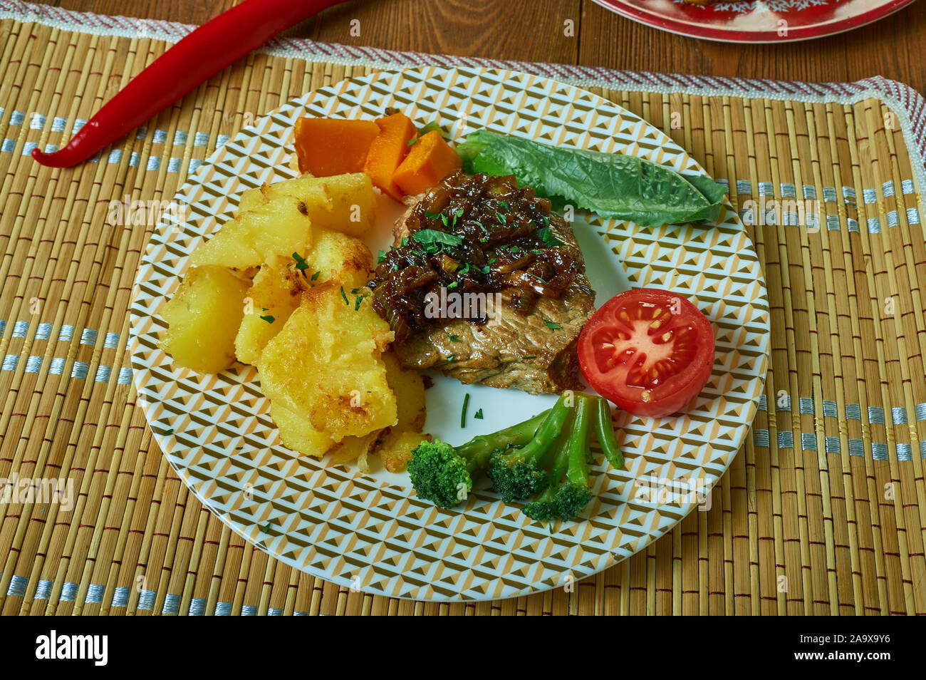 Pannbiff, classic from Sweden with added onion and potato are ...