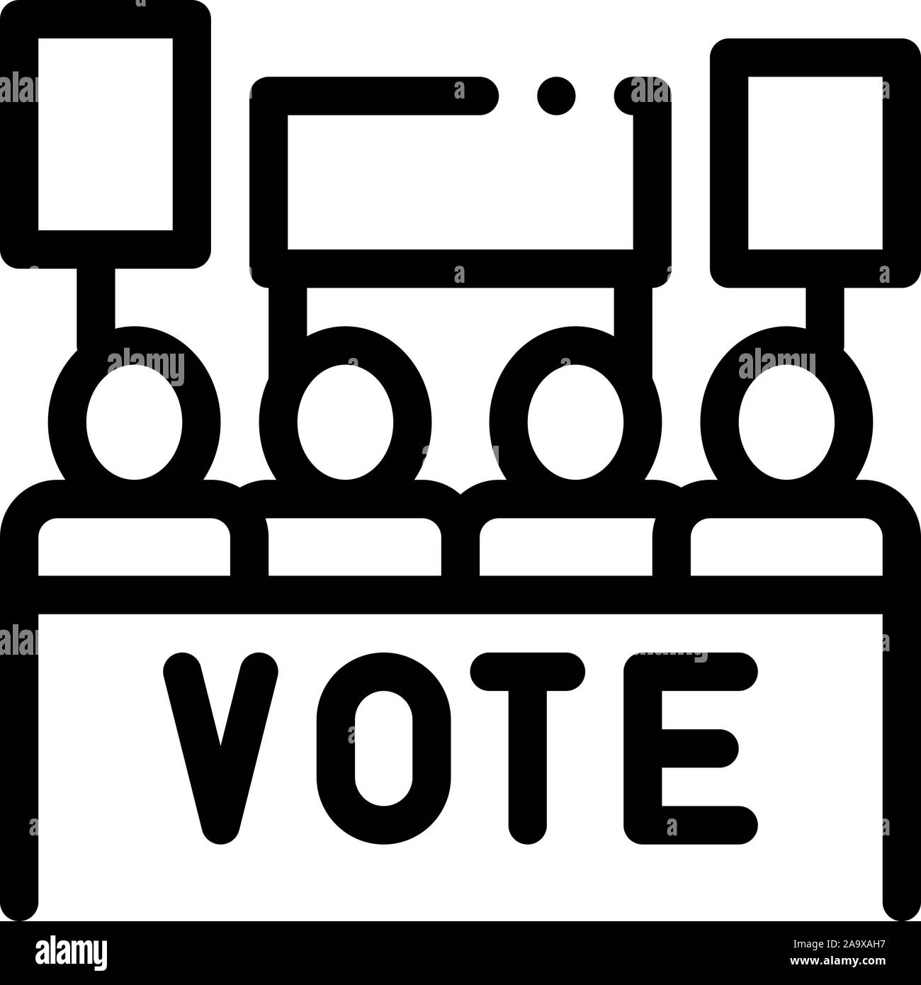 Election Icon Vector Outline Illustration Stock Vector Image & Art - Alamy