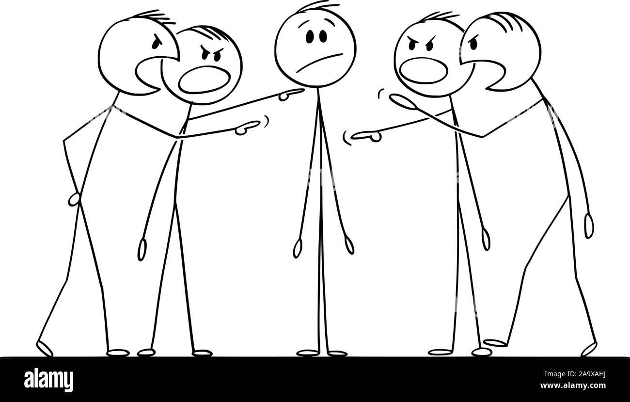 Vector cartoon stick figure drawing conceptual illustration of man or ...