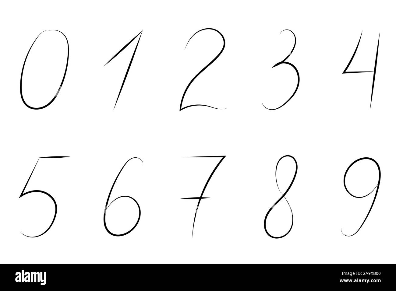 Hand drawn numbers hi-res stock photography and images - Alamy
