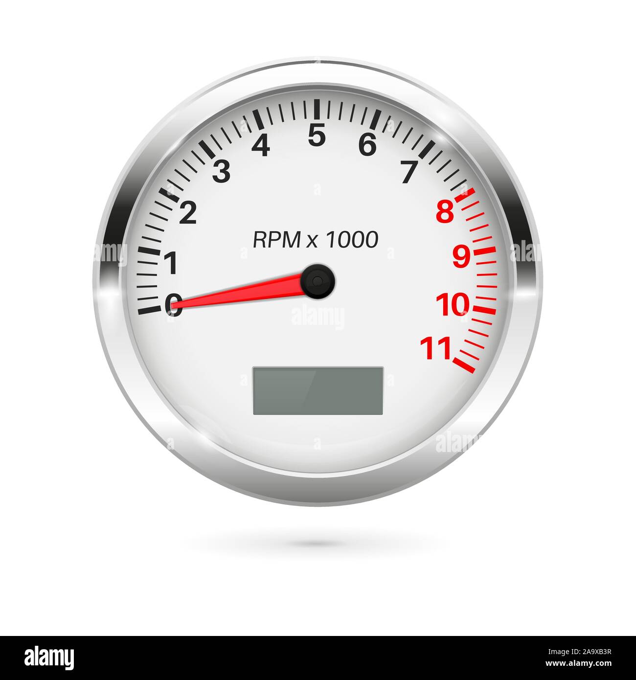 Tachometer. 3d round gauge Stock Vector Image & Art - Alamy