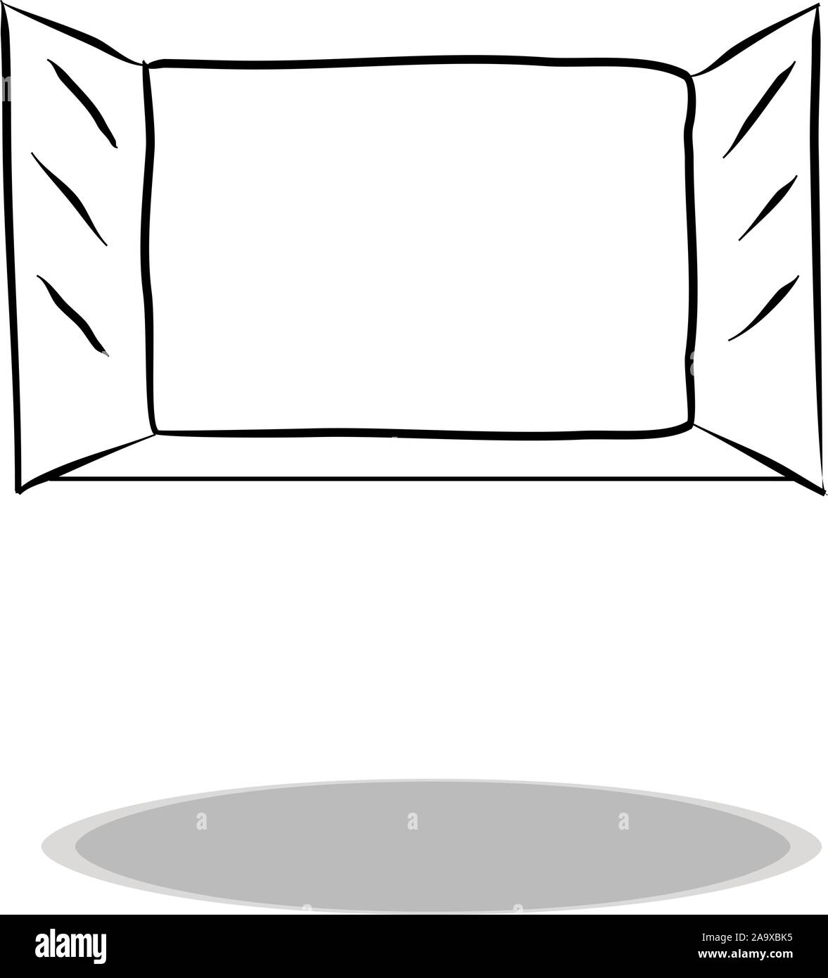 Window icon on white background, flat design, hand drawing ...