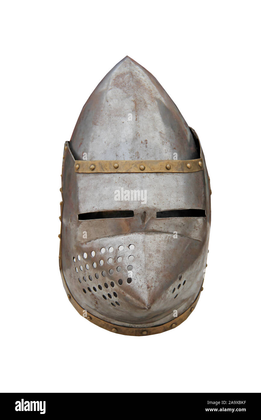 A Classic Vintage Metal Full Face Mask Armour Stock Photo - Alamy
