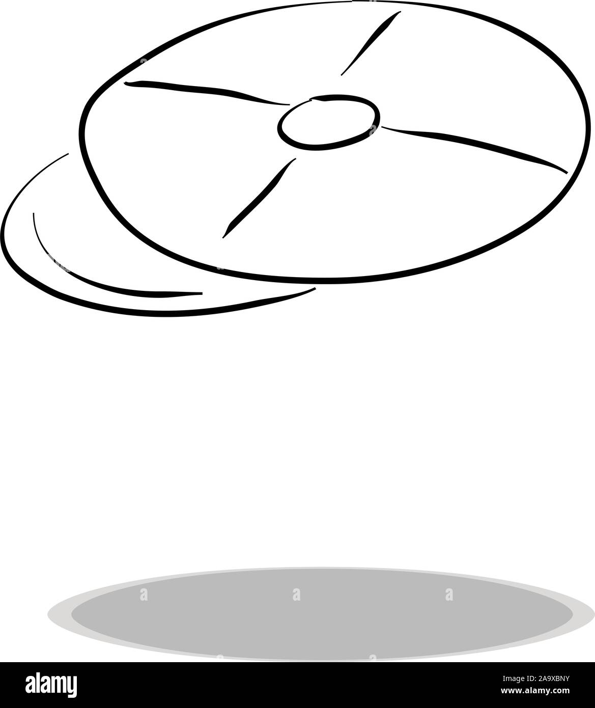 Cap icon on white background, flat design, hand drawing. Illustration ...