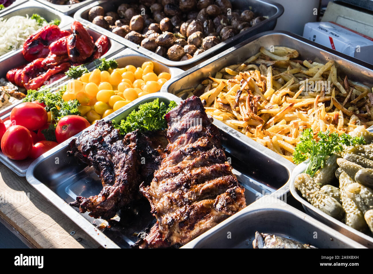 Buffet on holiday street hi-res stock photography and images - Alamy