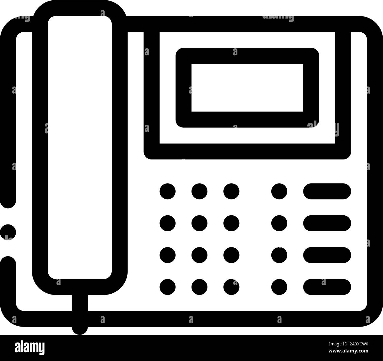 Home Telephone Icon Vector Outline Illustration Stock Vector Image ...