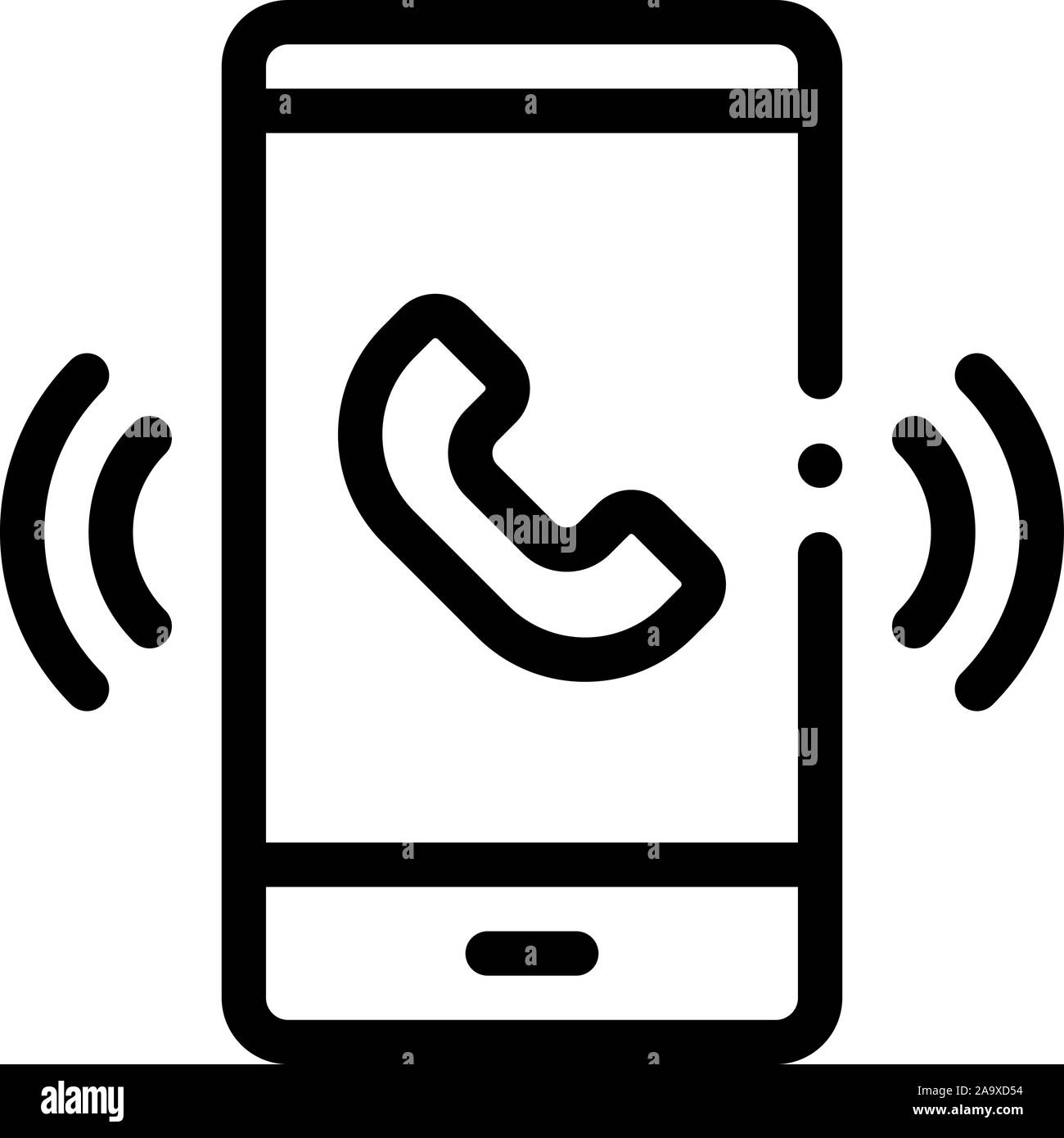 Smartphone Icon Vector Outline Illustration Stock Vector Image & Art ...