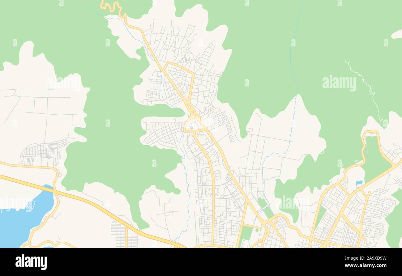 Printable street map of El Limon, Venezuela. Map template for business ...