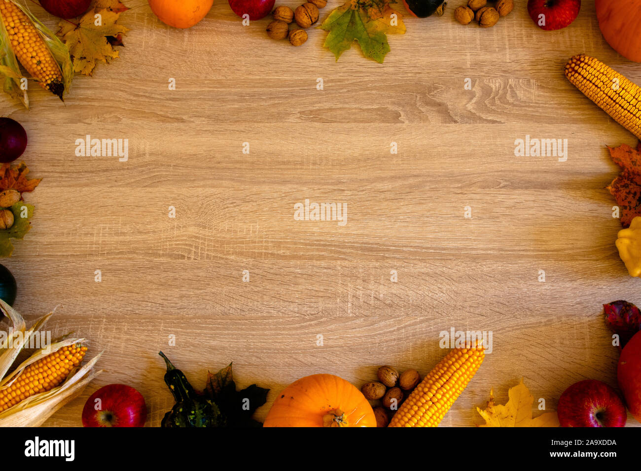 Colourful fall background with fruits and vegetables Stock Photo - Alamy