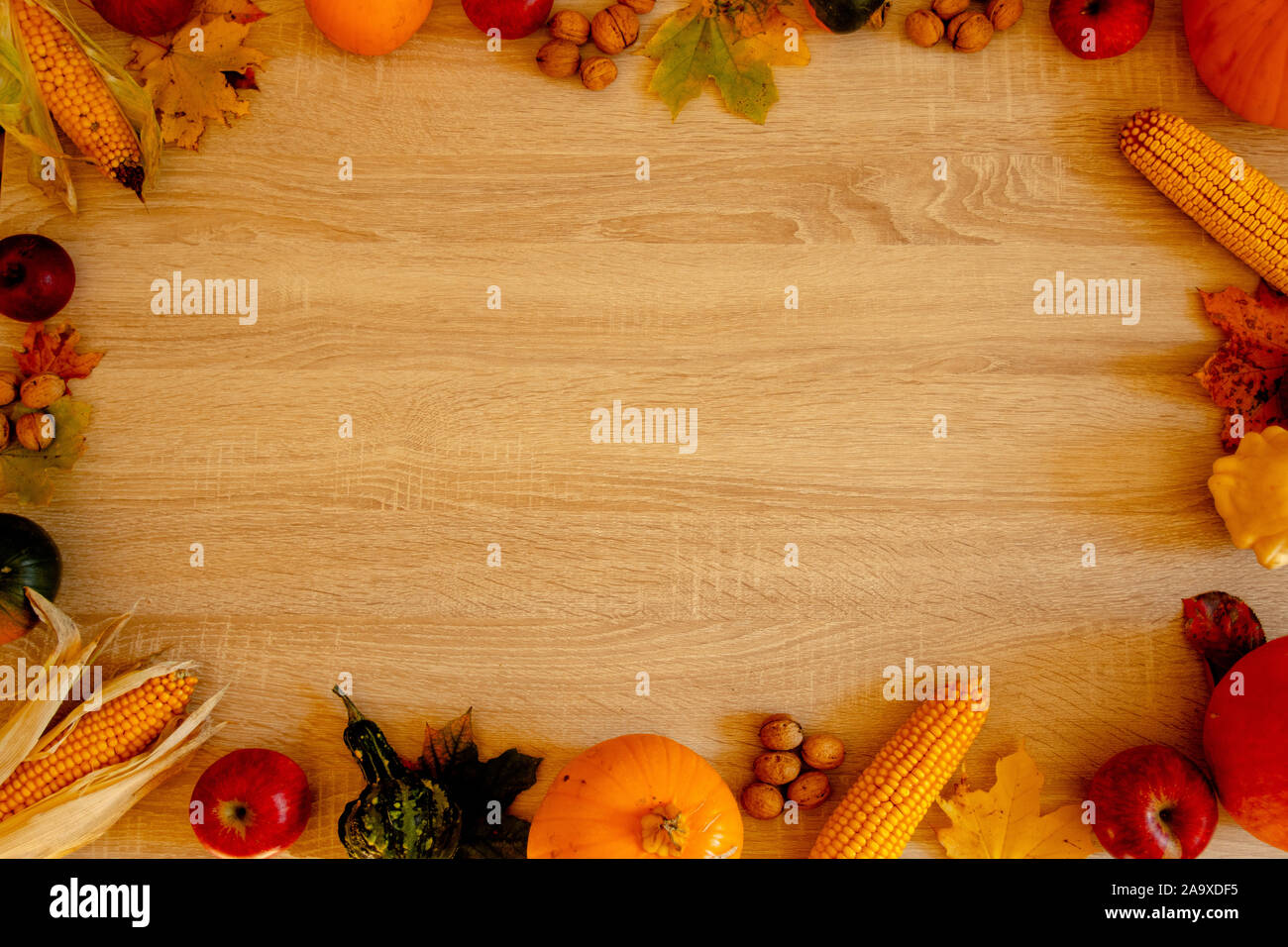 Colourful fall background with fruits and vegetables Stock Photo - Alamy