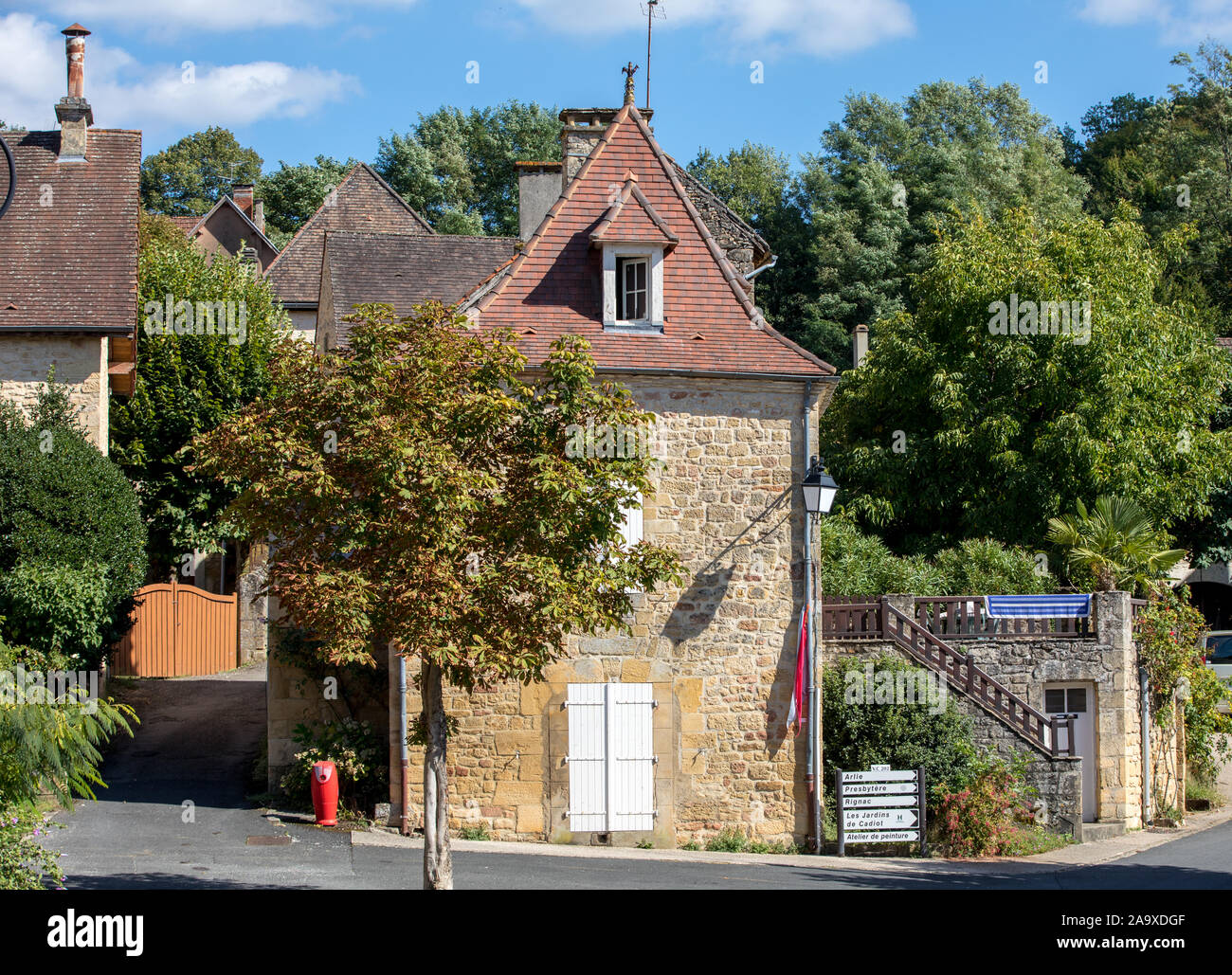 The Village of Carlux in Dordogne valley, Aquitaine, France Stock Photo ...