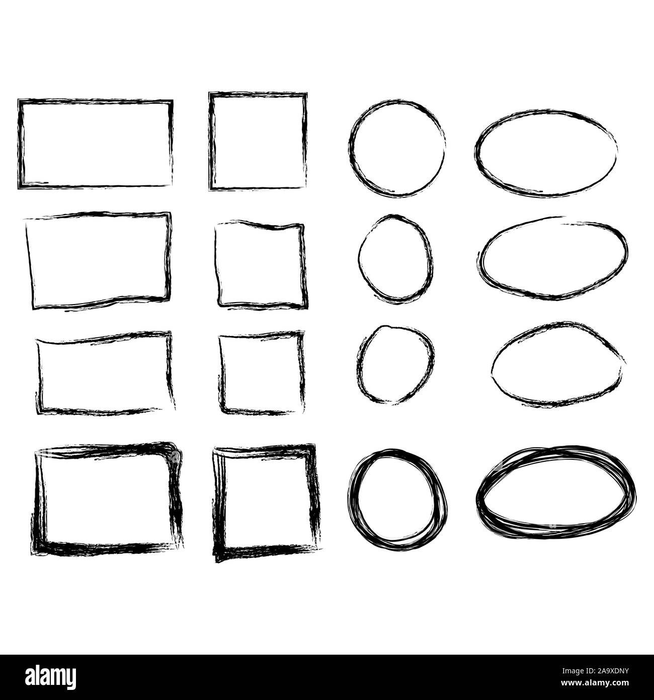 Old picture frame oval rectangle Stock Vector Images - Alamy