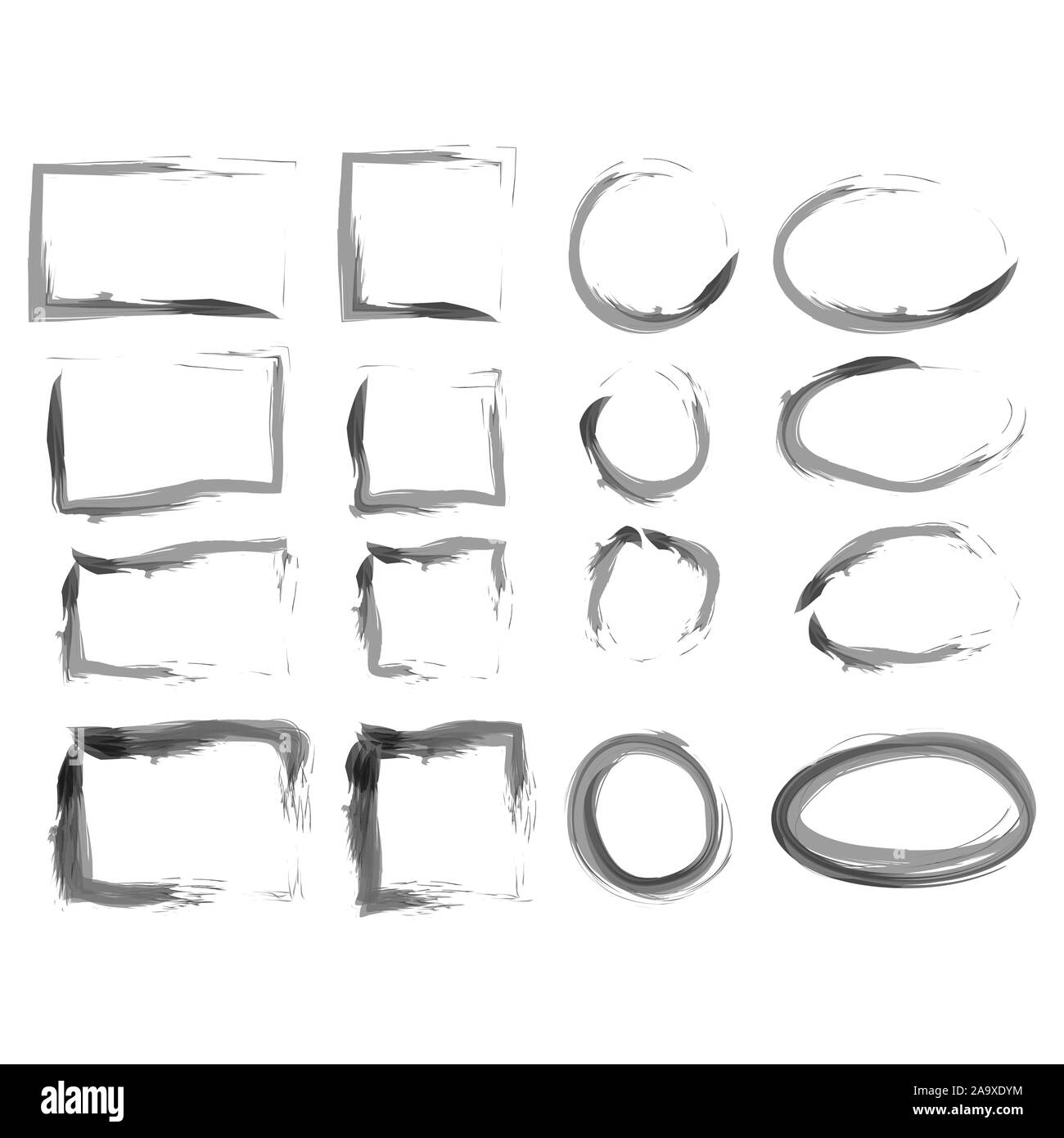 Old picture frame oval rectangle Stock Vector Images - Alamy