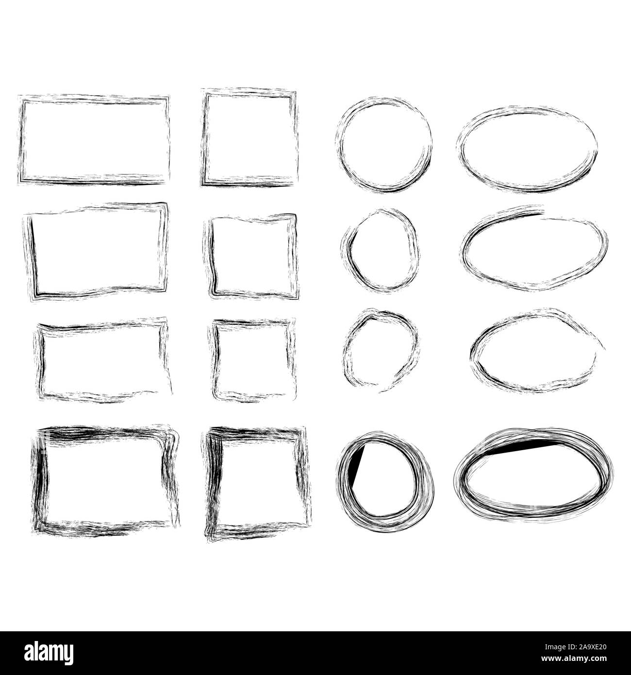 Hand drawn frames. Vintage doodle sketch picture frame doodle labels ...