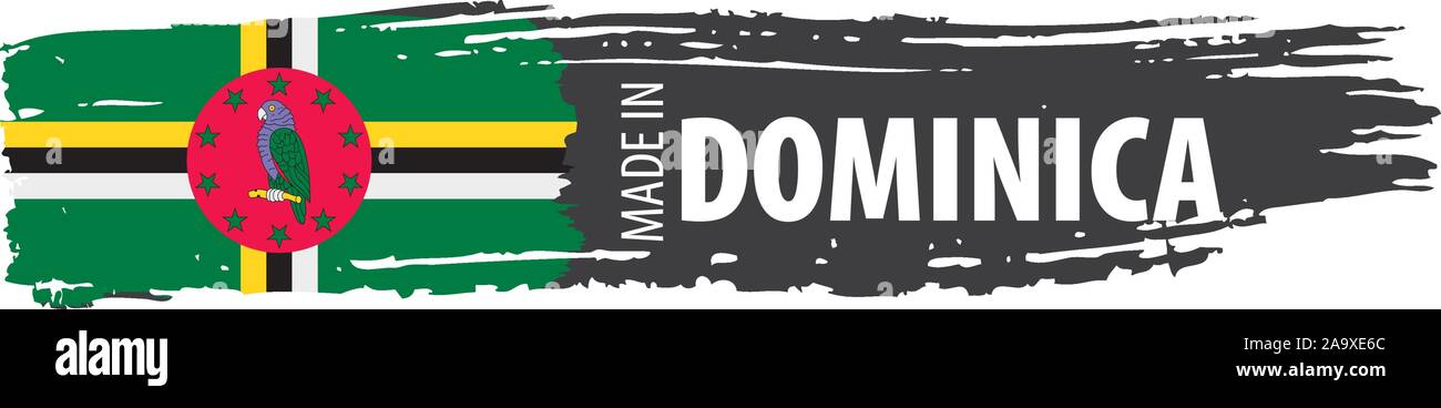 Dominica flag, vector illustration on a white background Stock Vector ...