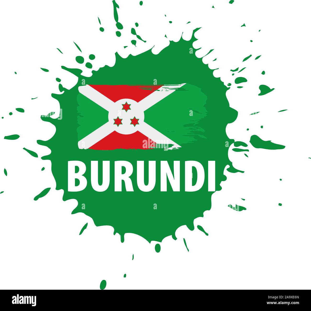 Burundi flag, vector illustration on a white background Stock Vector ...